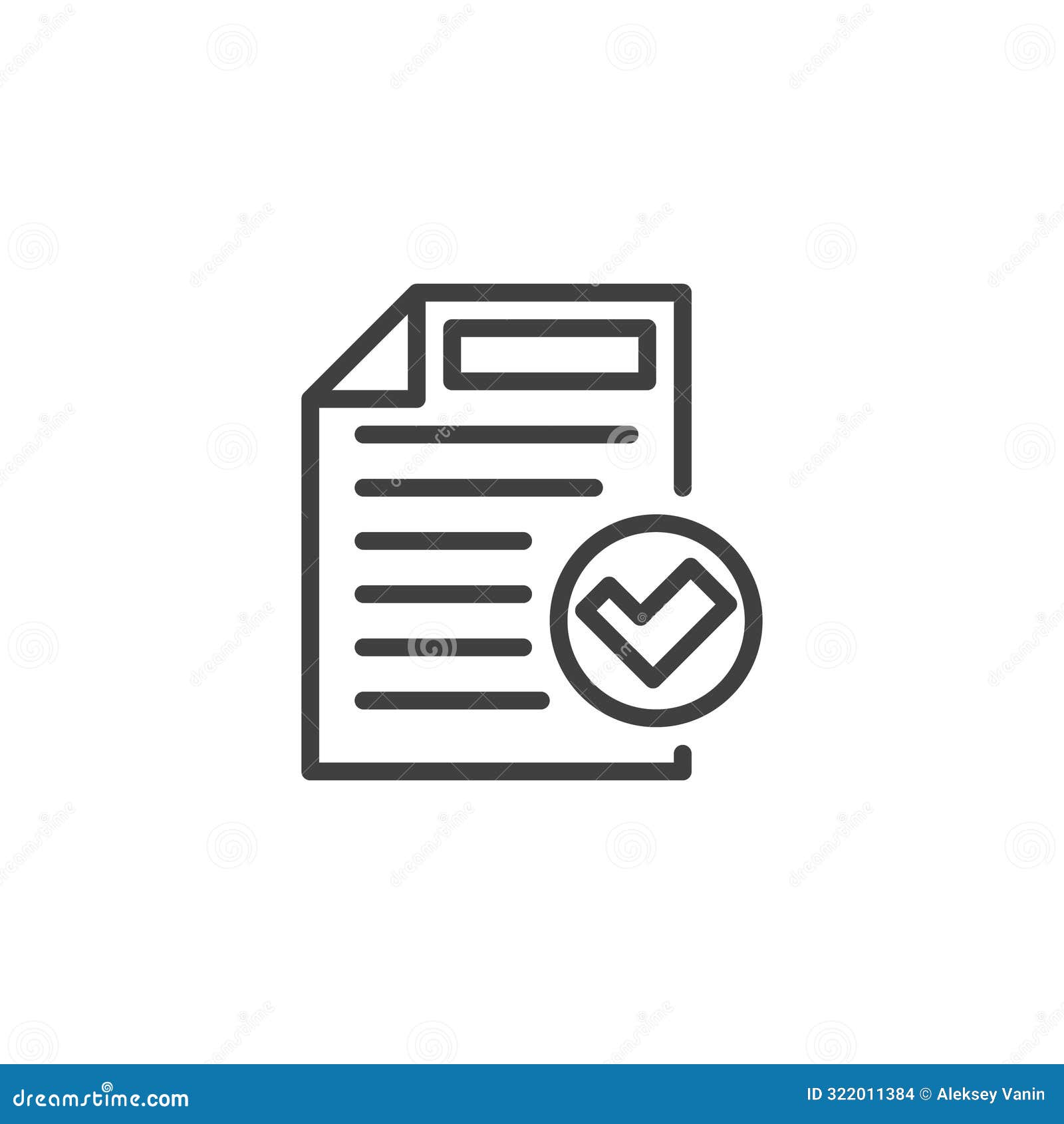 Approved Contract Line Icon Stock Vector - Illustration of success ...
