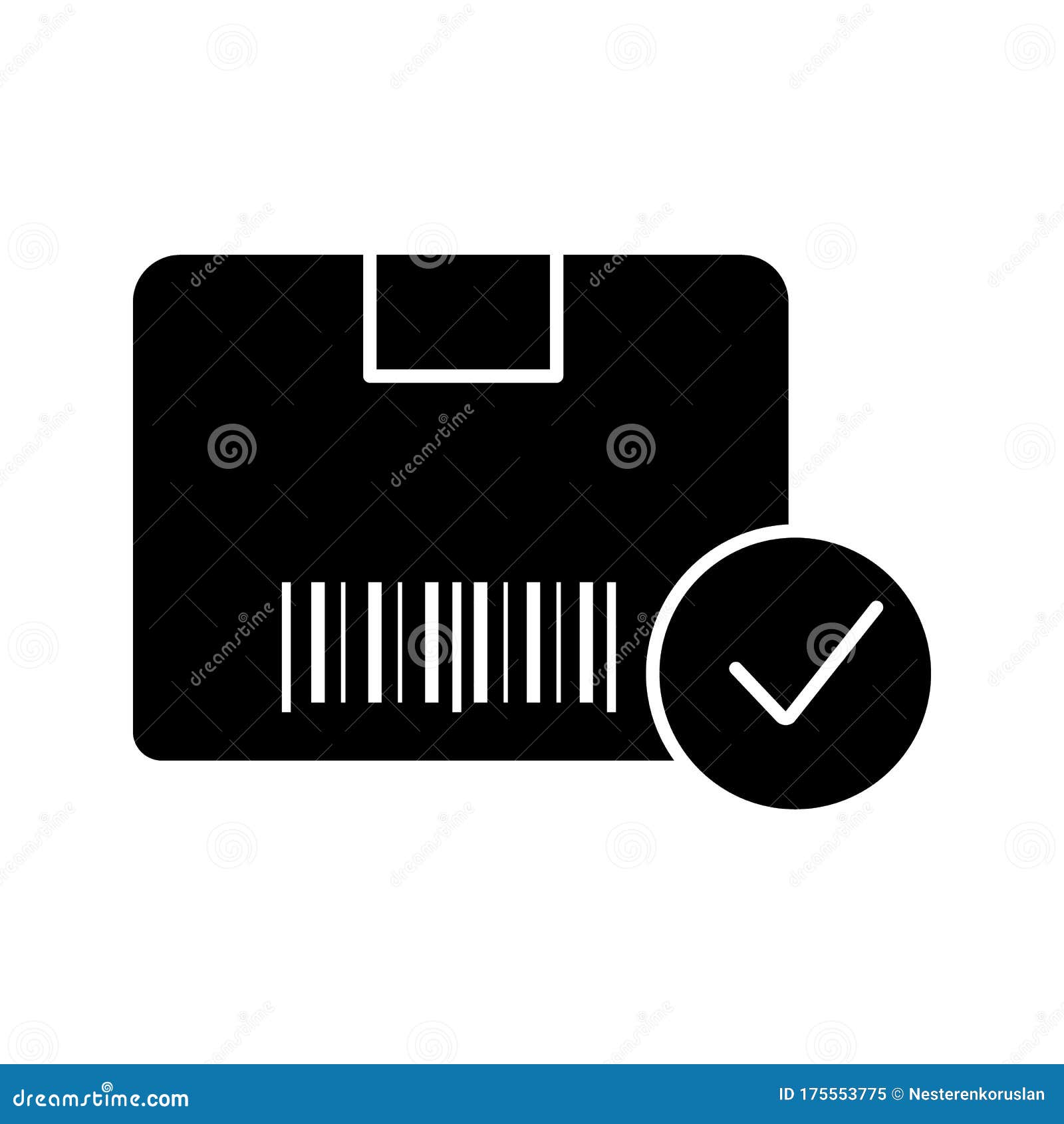 Approved Delivery Glyph Icon Stock Vector - Illustration of checkmark ...