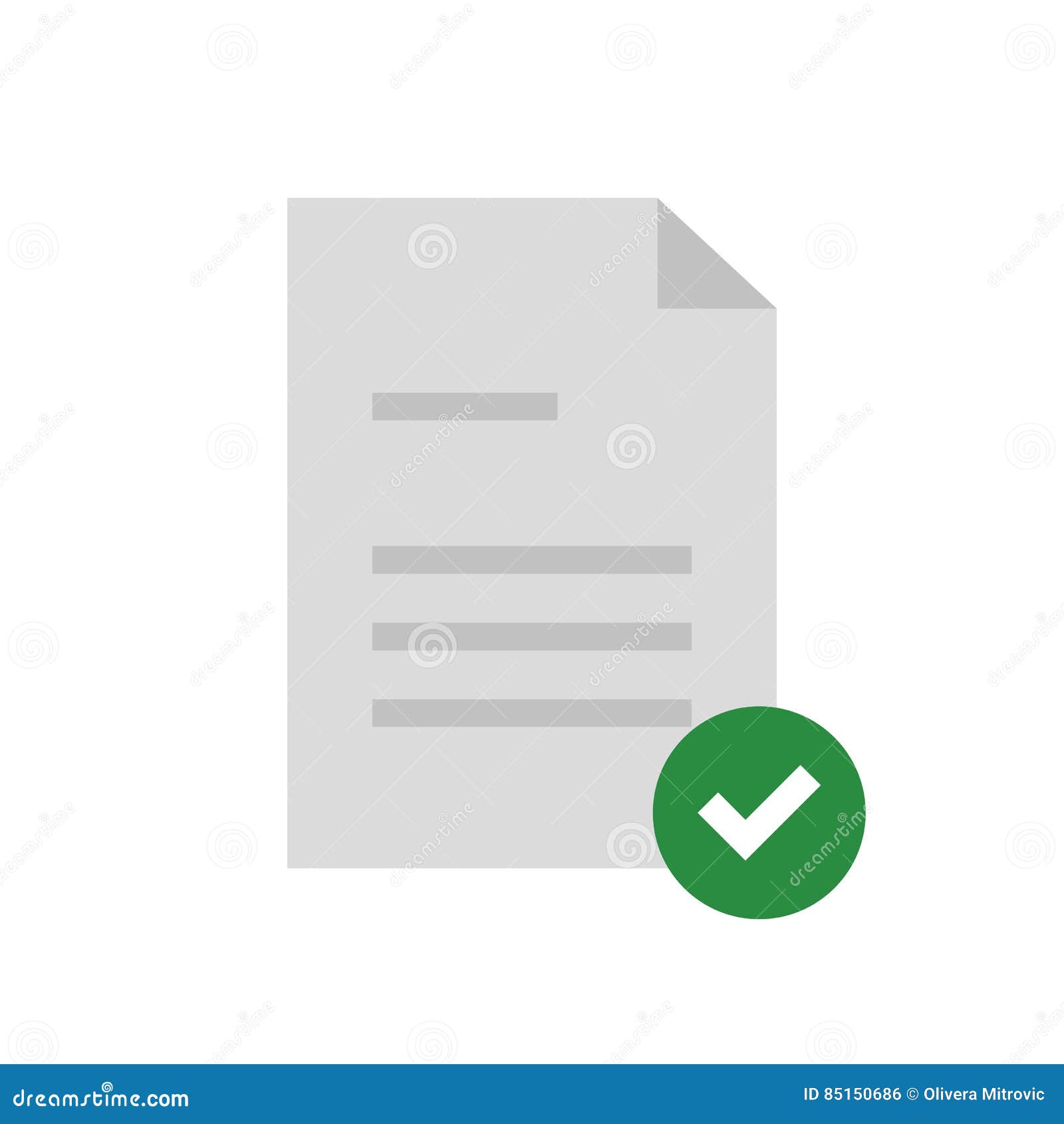 Approved document stock vector. Illustration of icon - 85150686