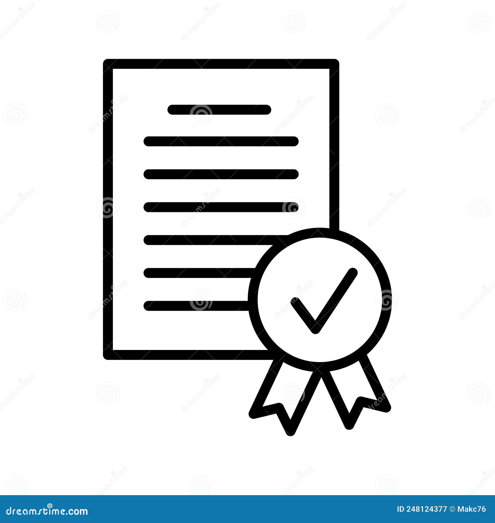 Approved Document Icon. Authorized Agreement, Document Accredited Stock ...