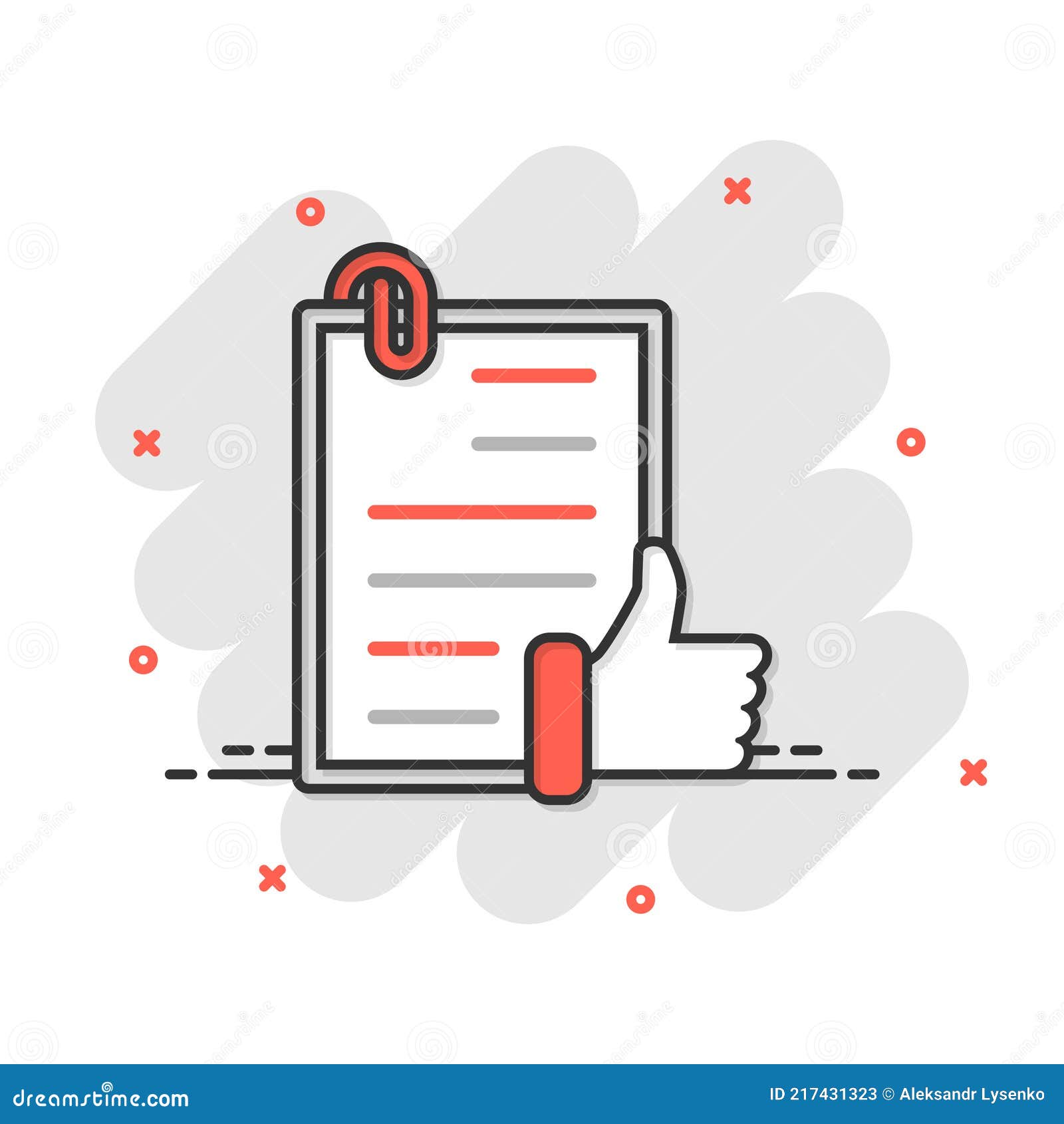 Approved Document Icon In Comic Style. Authorize Cartoon Vector ...