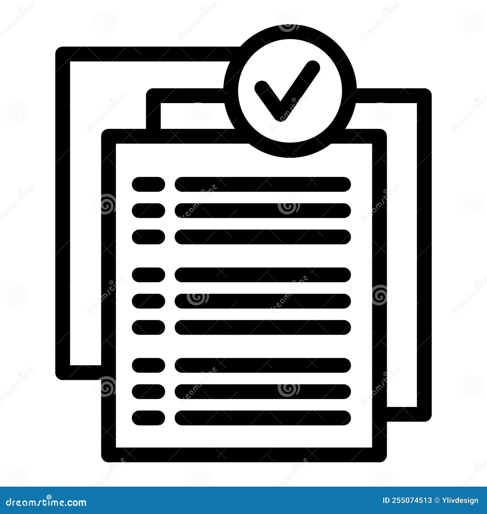 Approved Document Icon Outline Vector. Incubator Idea Stock Vector ...