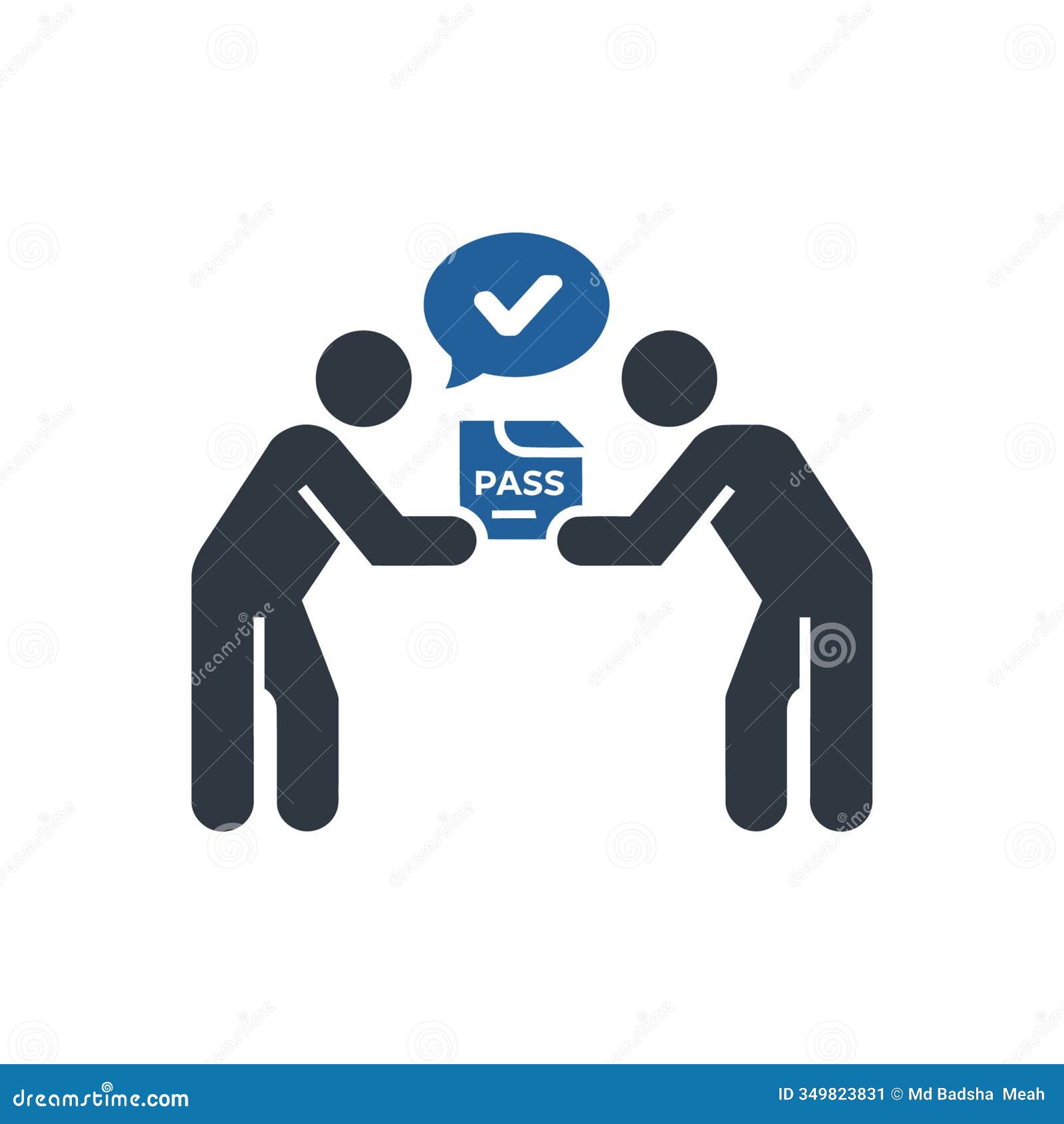 Approved Document Pass Icon Stock Vector - Illustration of approval ...