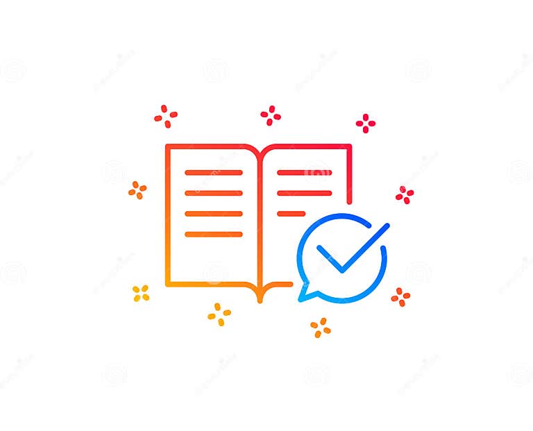 Approved Documentation Line Icon. Accepted or Confirmed Sign. Vector ...
