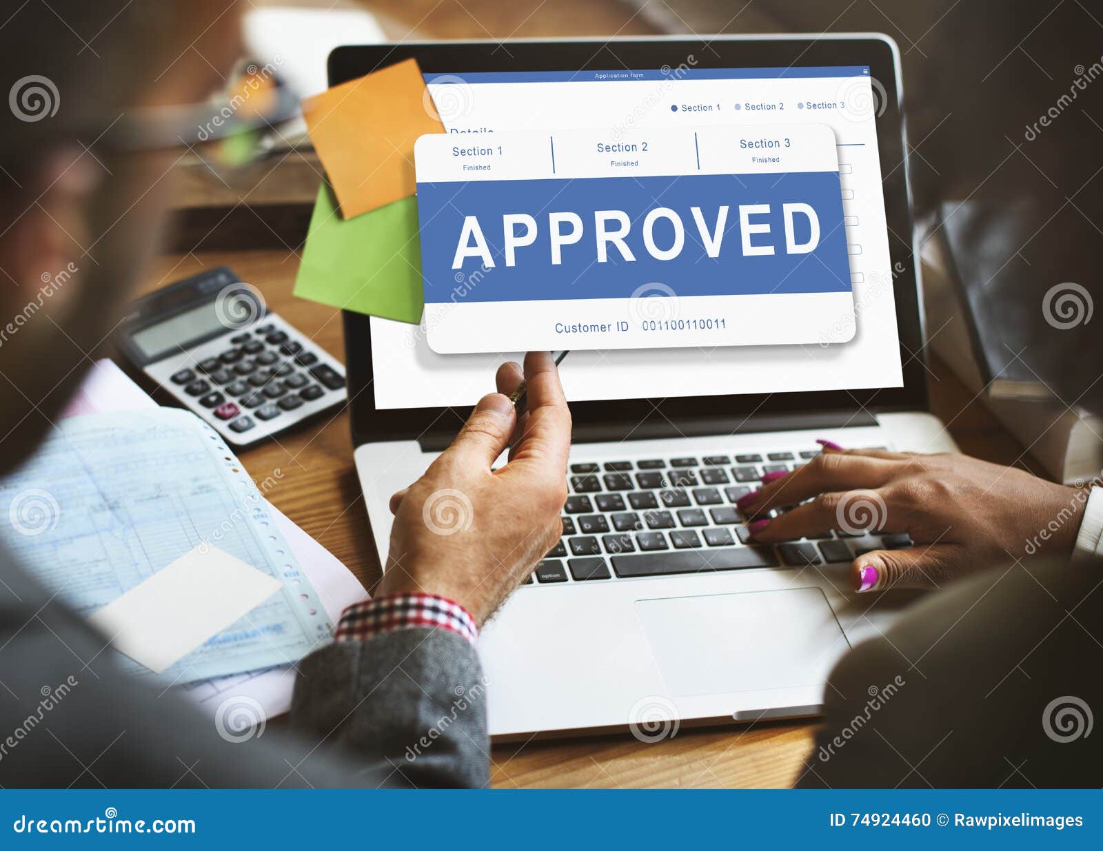 Approved Entry Pending Waiting Reject Concept Stock Photo - Image of ...