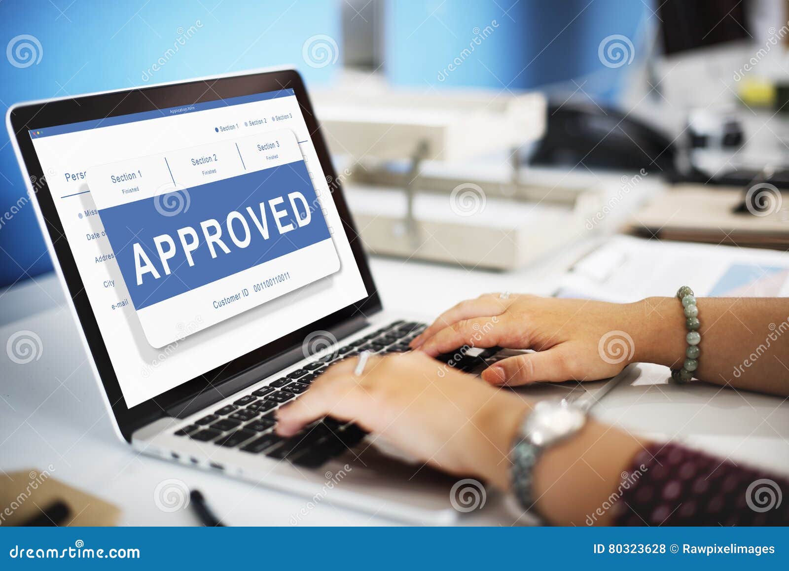 Approved Entry Pending Waiting Reject Concept Stock Photo - Image of ...