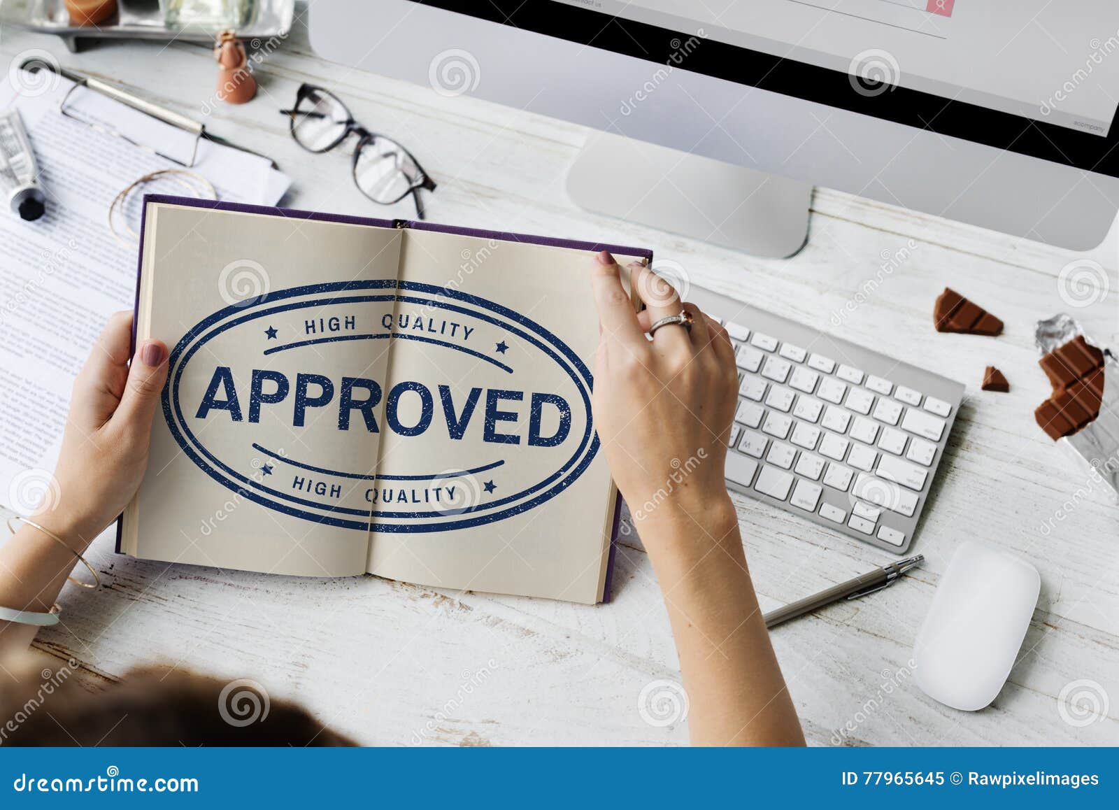 100 Approved Exclusive Guarantee Product Concept Stock Image - Image of ...