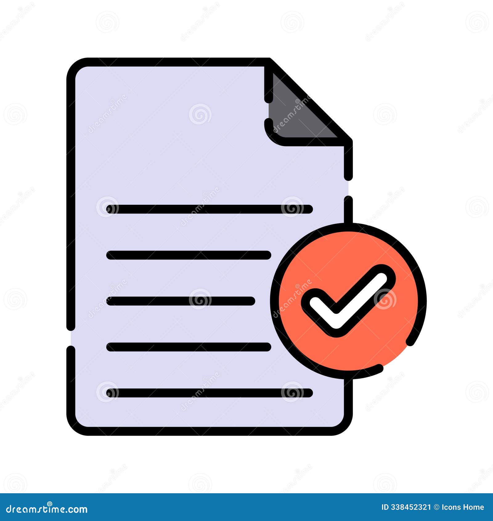 Approved File stock illustration. Illustration of document - 338452321