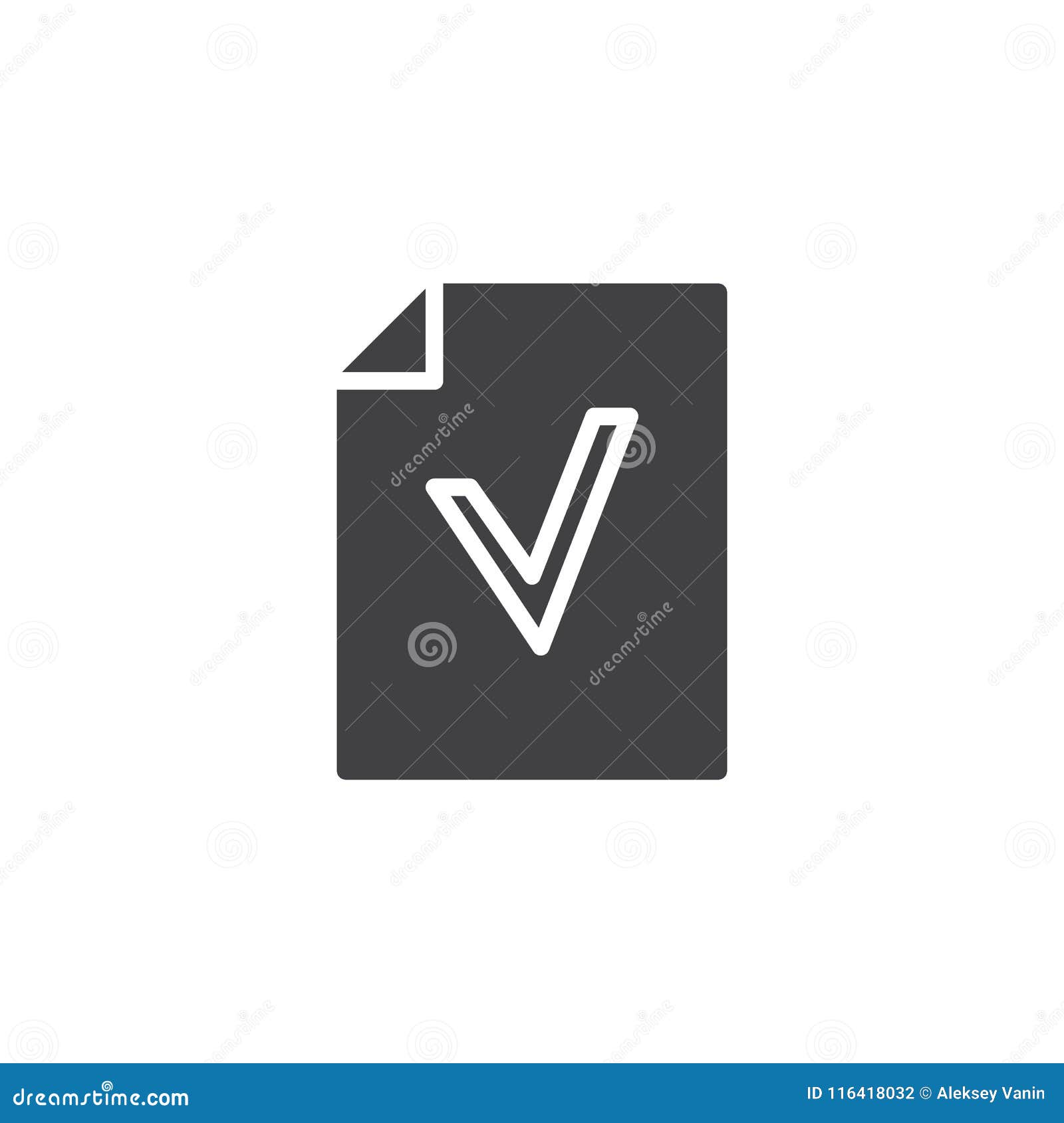 Approved file vector icon stock vector. Illustration of sign - 116418032