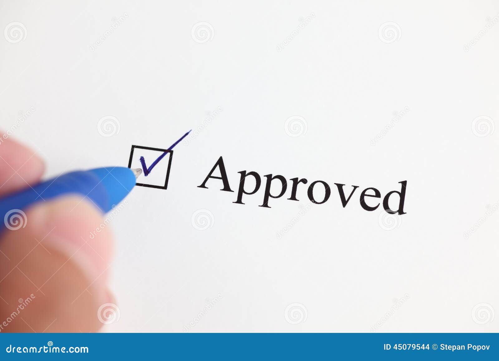 Approved stock photo. Image of form, writing, check, holding - 45079544