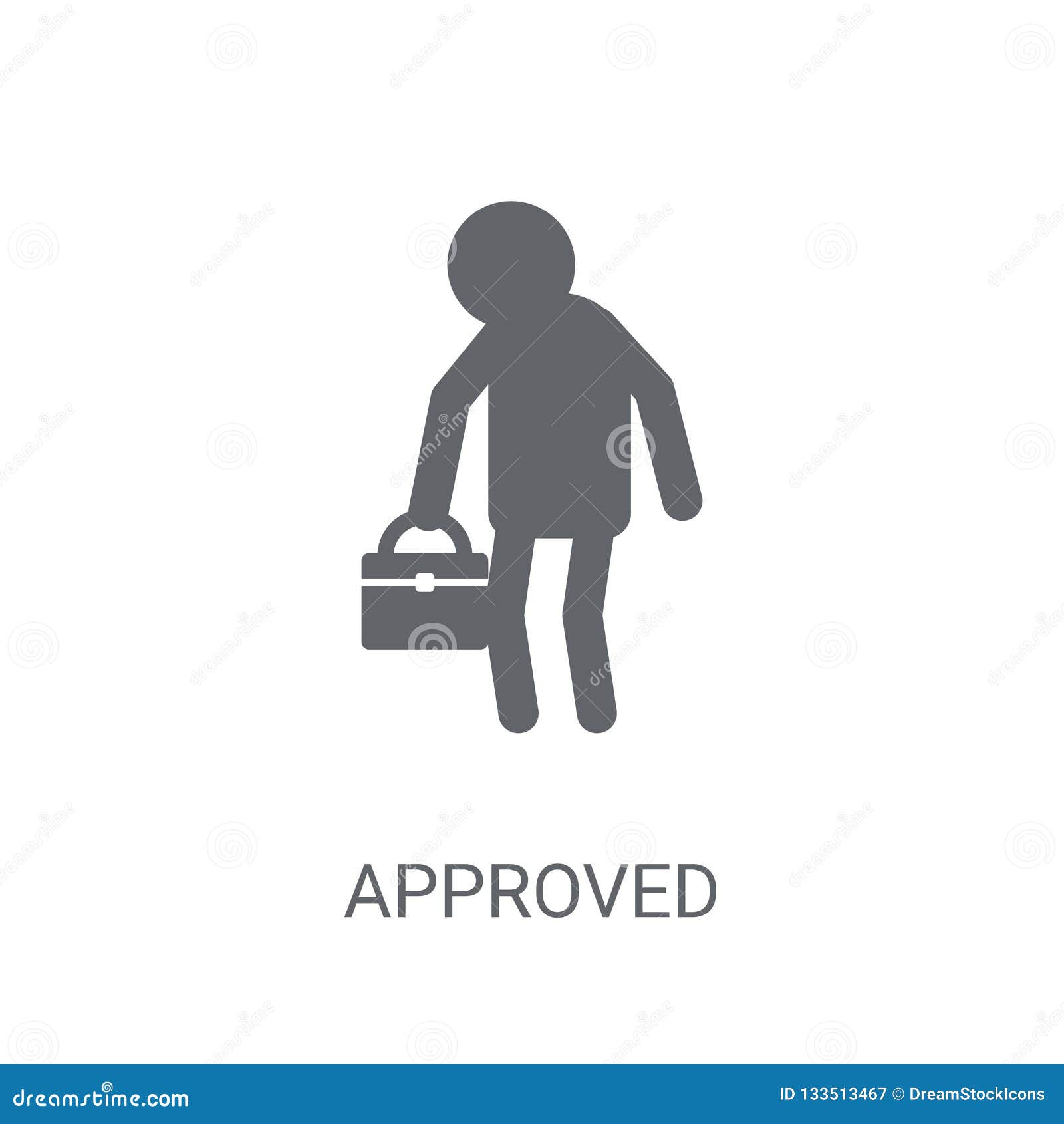 Approved Icon. Trendy Approved Logo Concept on White Background Stock ...