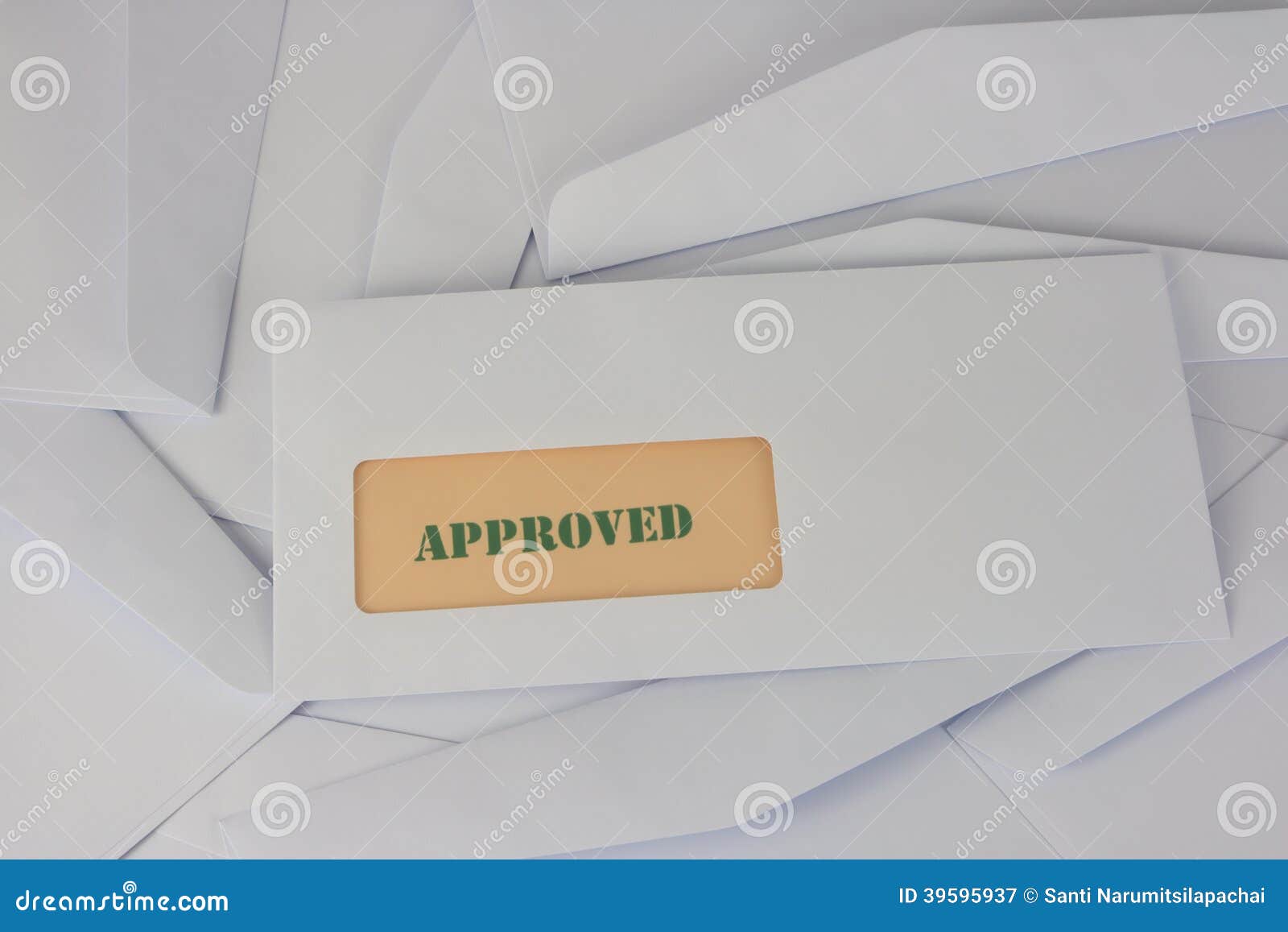 Approved Information from White Envelope Stock Image - Image of book ...