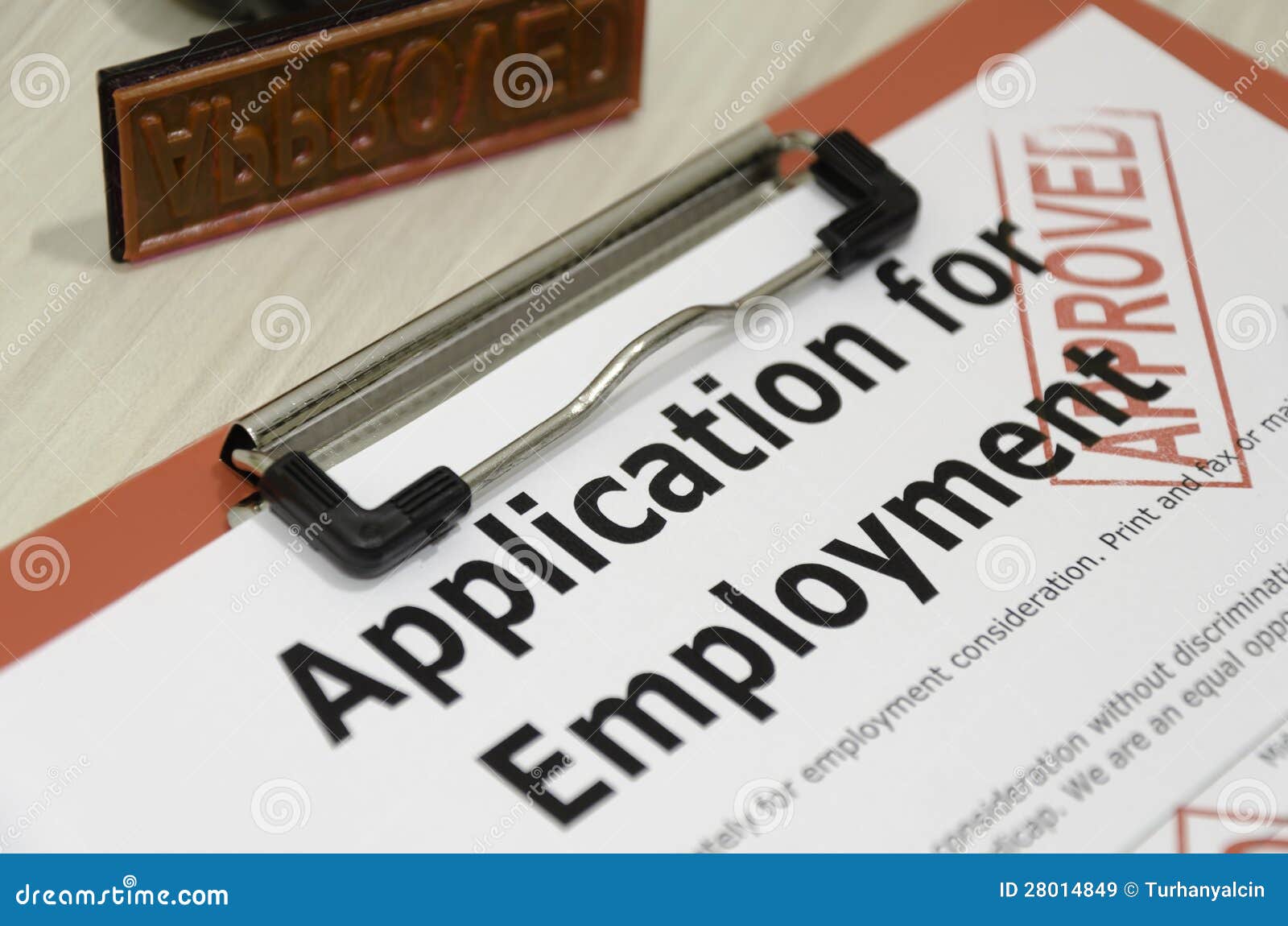 Approved Job Application Form Stock Image - Image of business, pproved ...