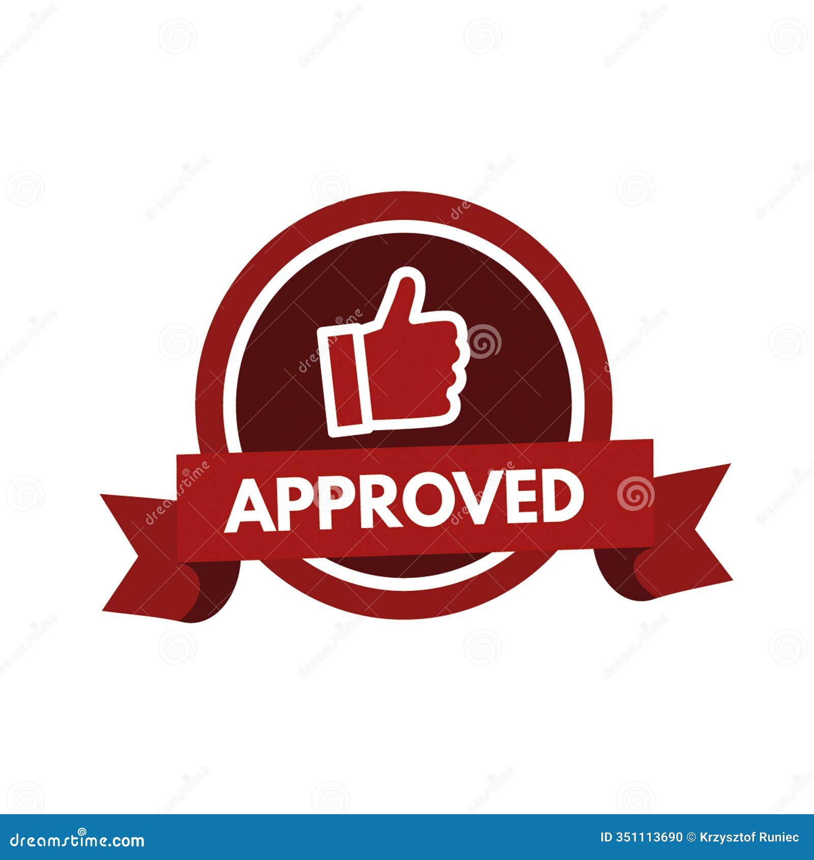 Approved Label - Vector Illustration Stock Illustration - Illustration ...