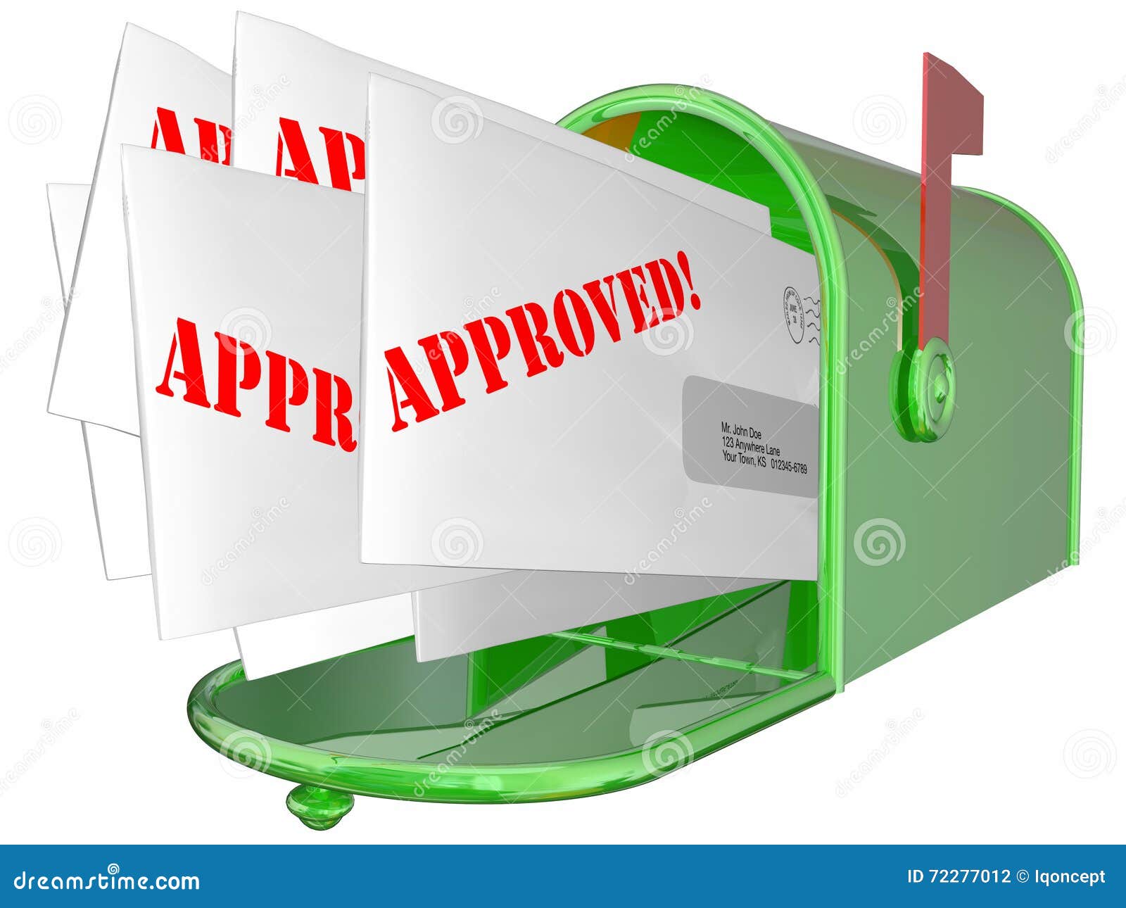 Approved Letter Accepted Message Mailbox Stock Illustration ...