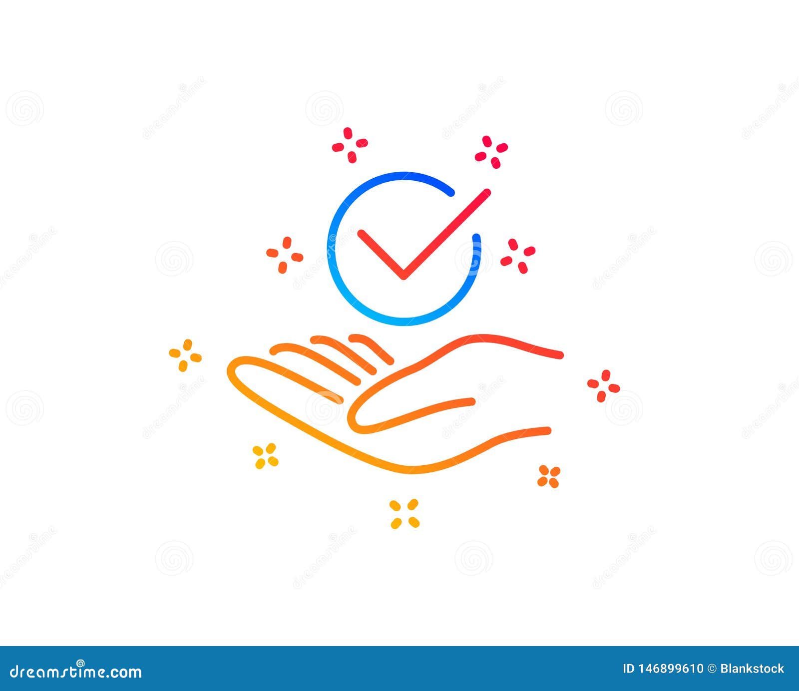 Approved Line Icon. Accepted or Confirmed Sign. Vector Stock Vector ...