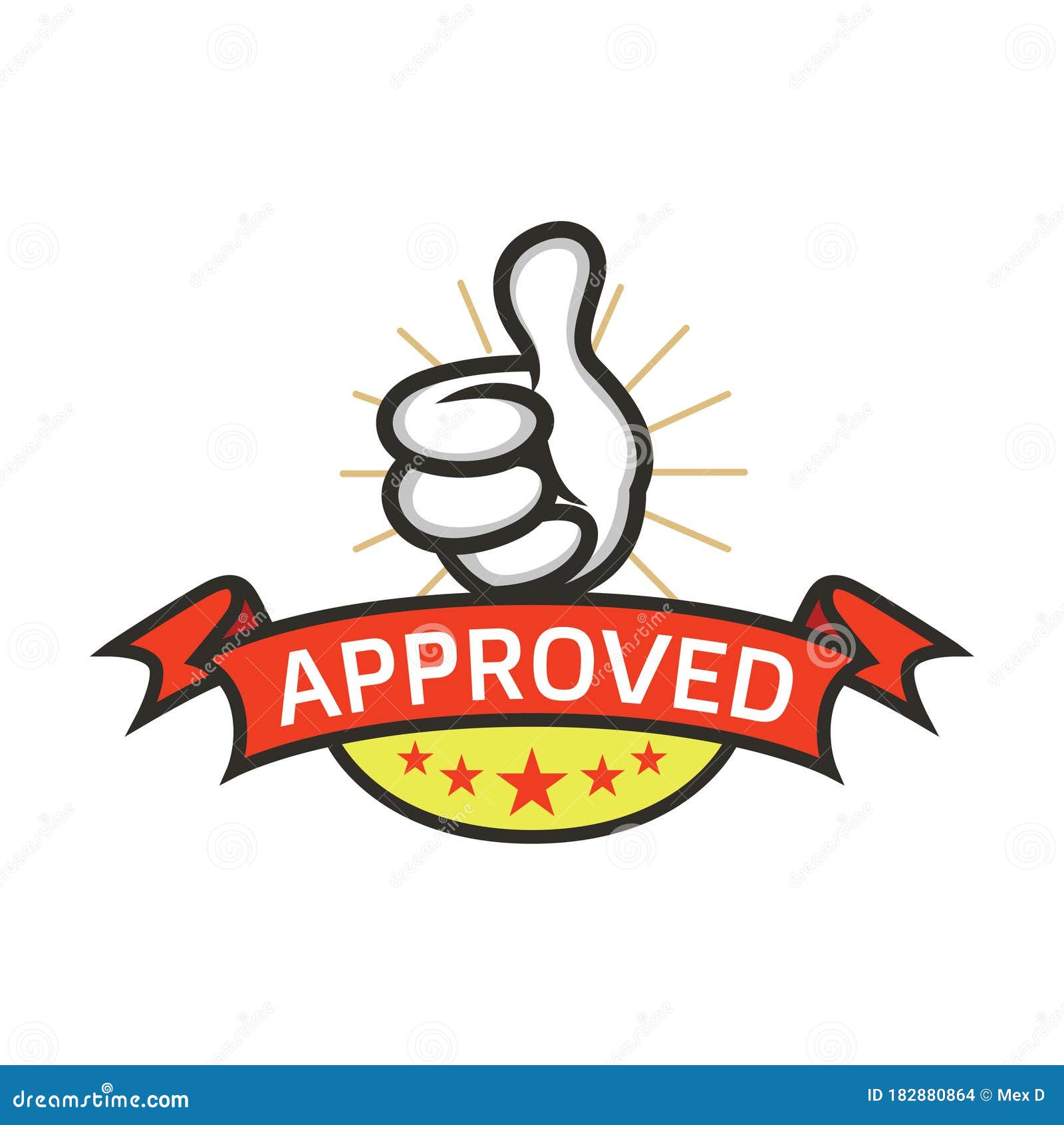 Approved Logo Design with Star Stock Vector - Illustration of design ...