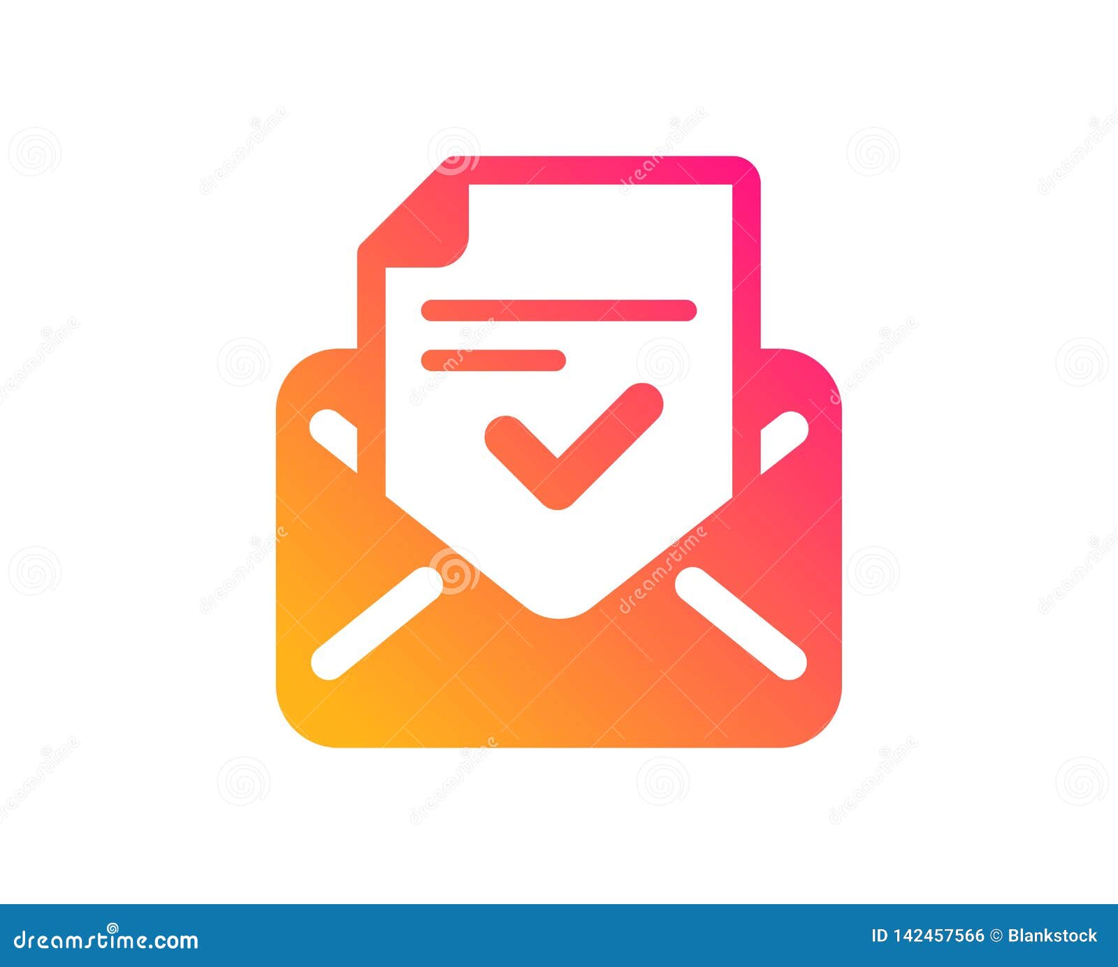 Approved Mail Icon. Accepted or Confirmed Sign. Vector Stock Vector ...