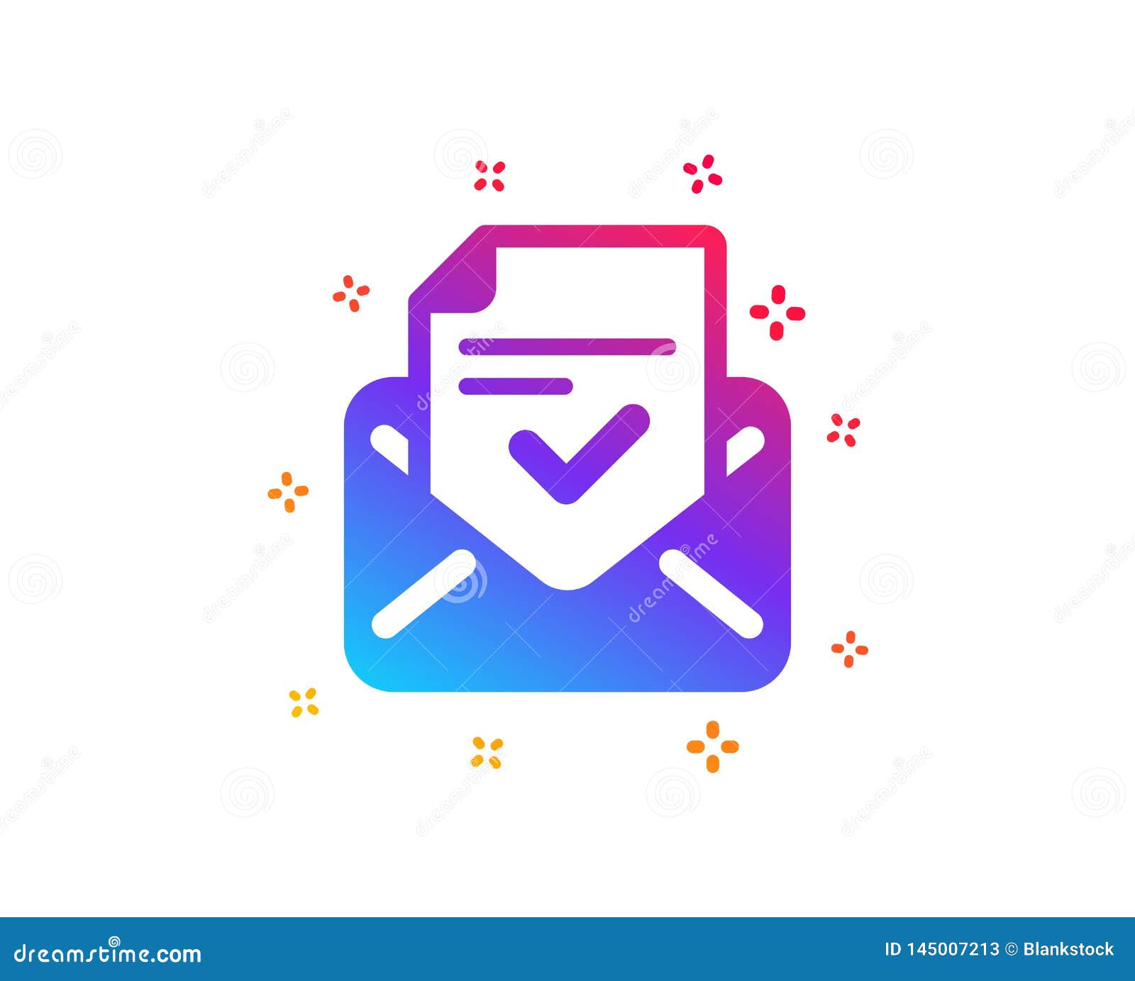 Approved Mail Icon. Accepted or Confirmed Sign. Vector Stock Vector ...