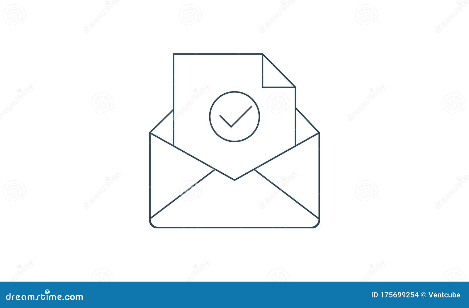 Approved Mail Icon. Verification Letter Concept. Stock Illustration ...