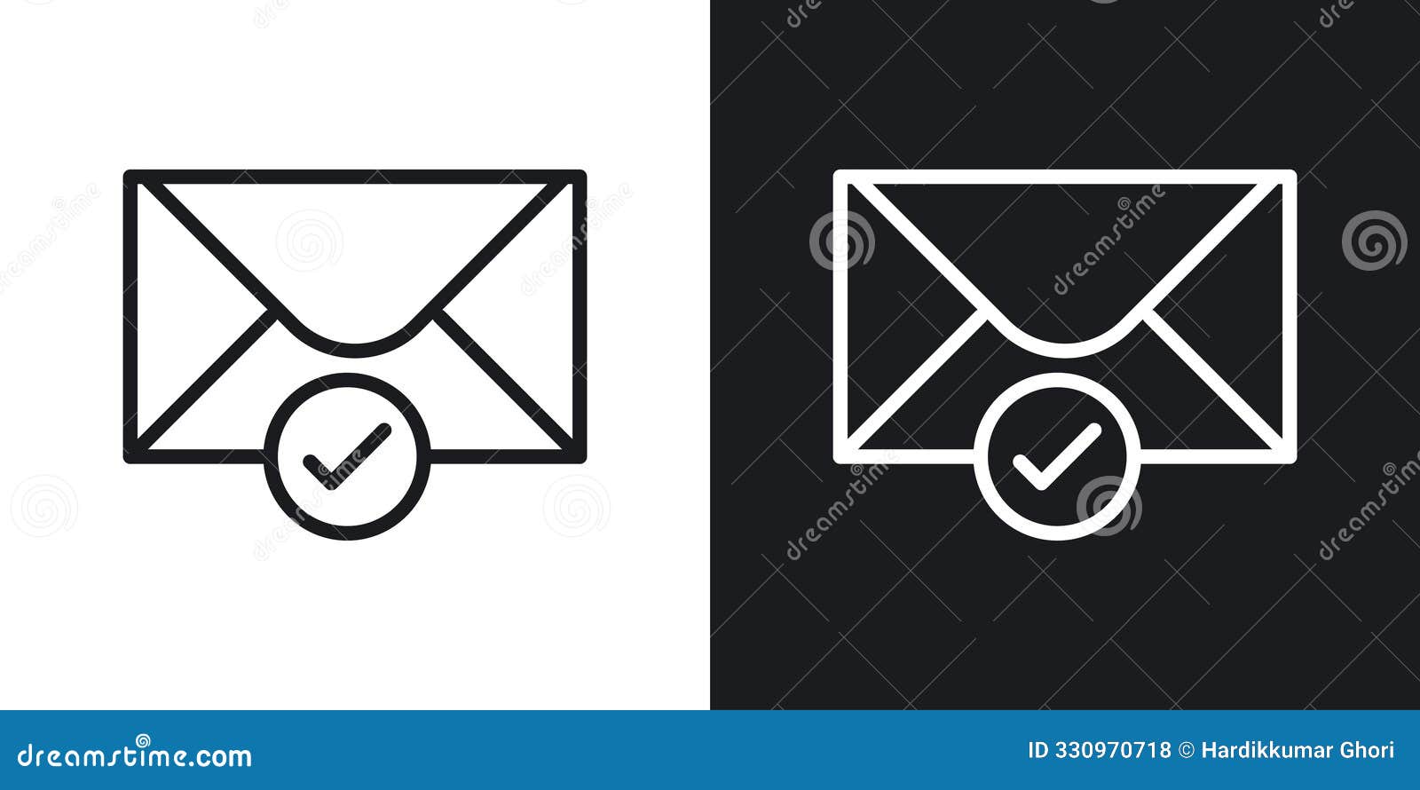 Approved Message Icon Set. Confirm Subscription Check Mail Vector ...