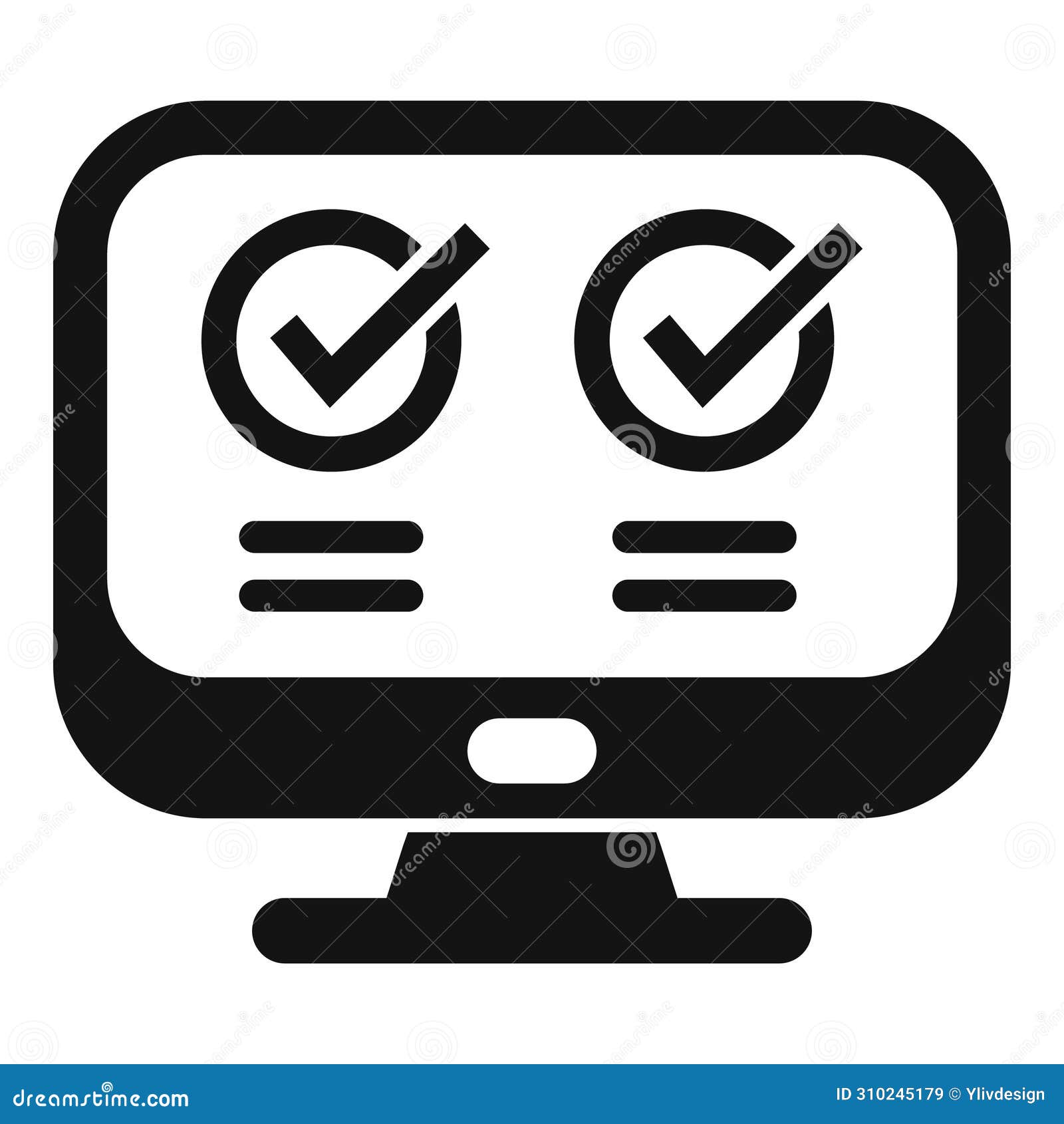 Approved Online Registration Icon Simple Vector. Multifactor Pc Device ...