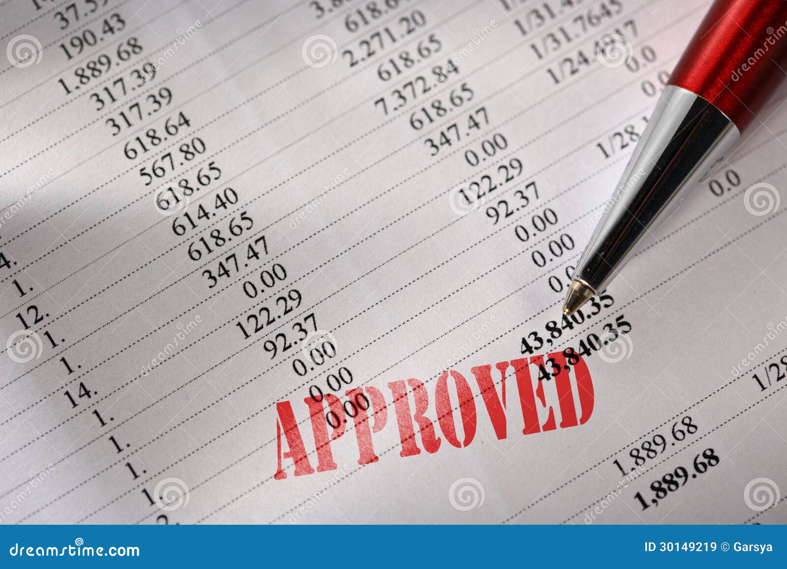Approved operating budget stock image. Image of paperwork - 30149219