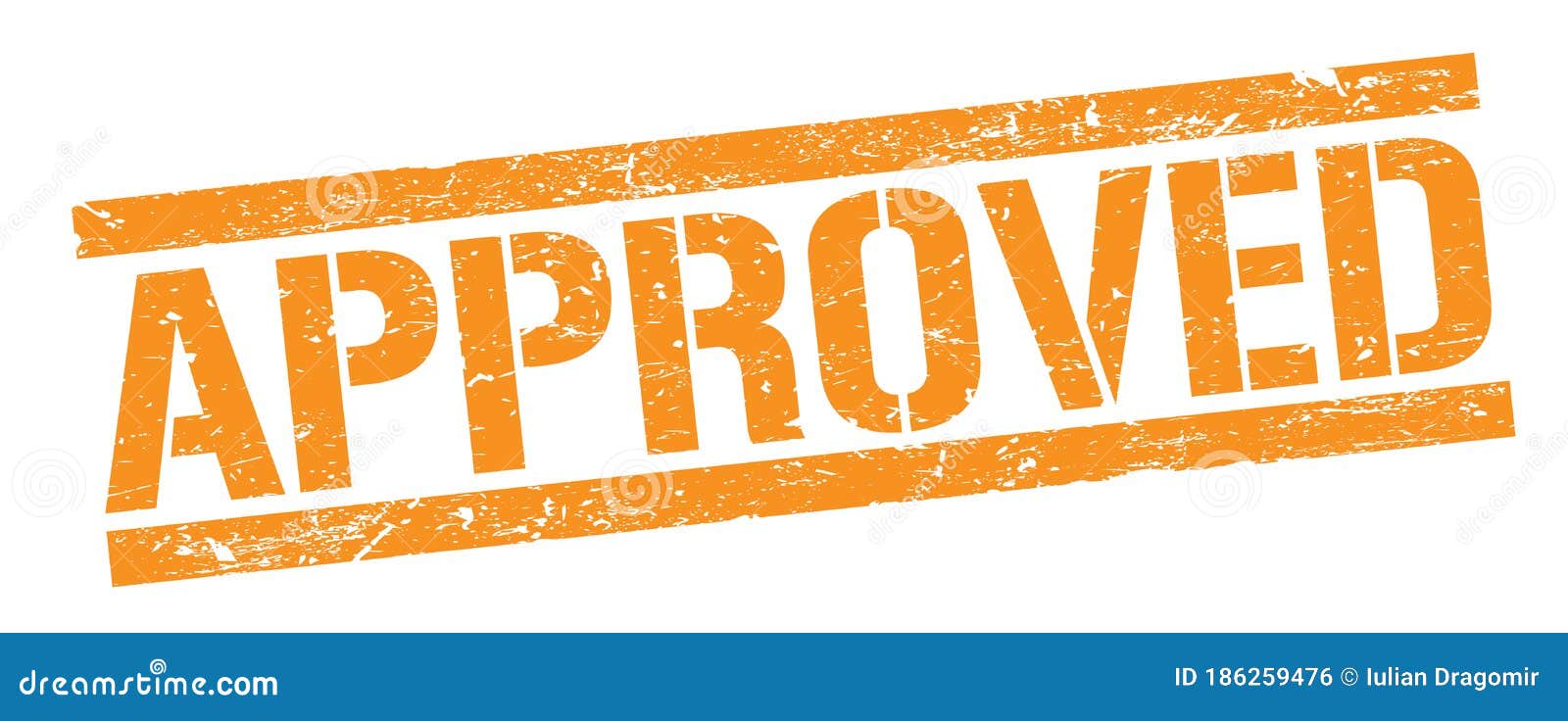 APPROVED Orange Rectangle Stamp Stock Illustration - Illustration of ...