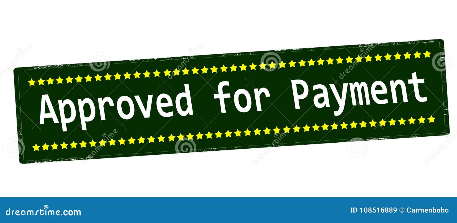 Approved for payment stock illustration. Illustration of green - 108516889