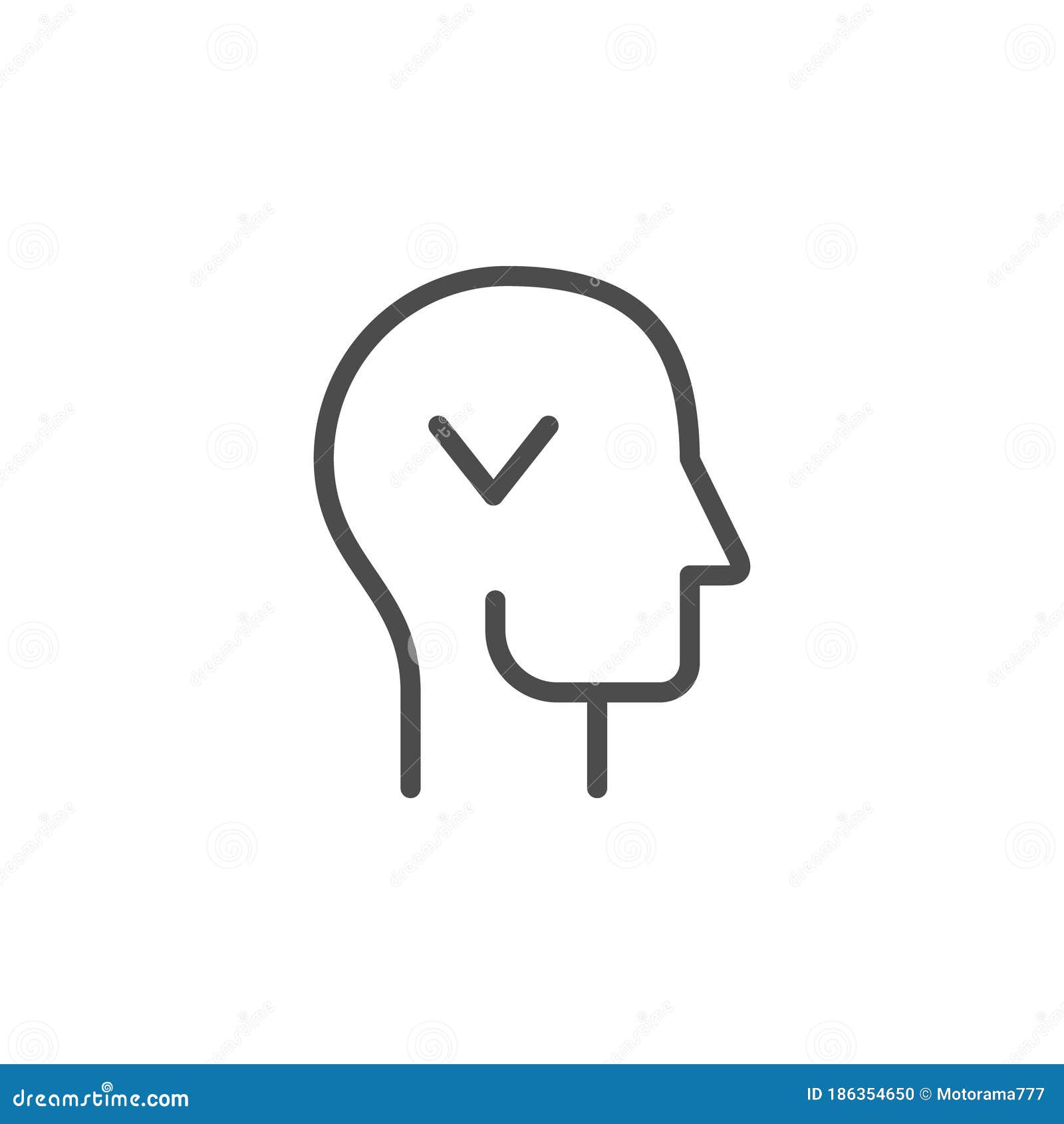 Approved Person Line Outline Icon Stock Vector - Illustration of vector ...
