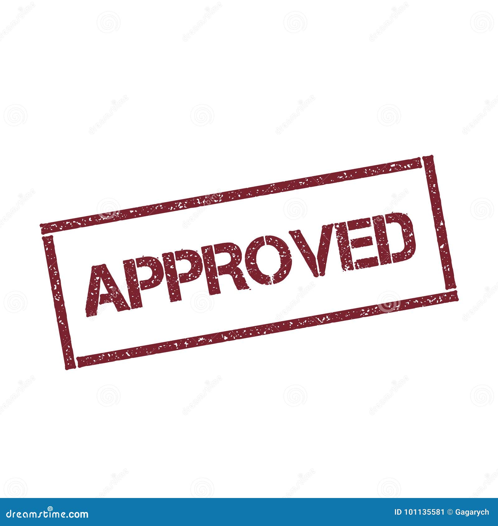 Approved Rectangular Stamp. Stock Vector - Illustration of button ...