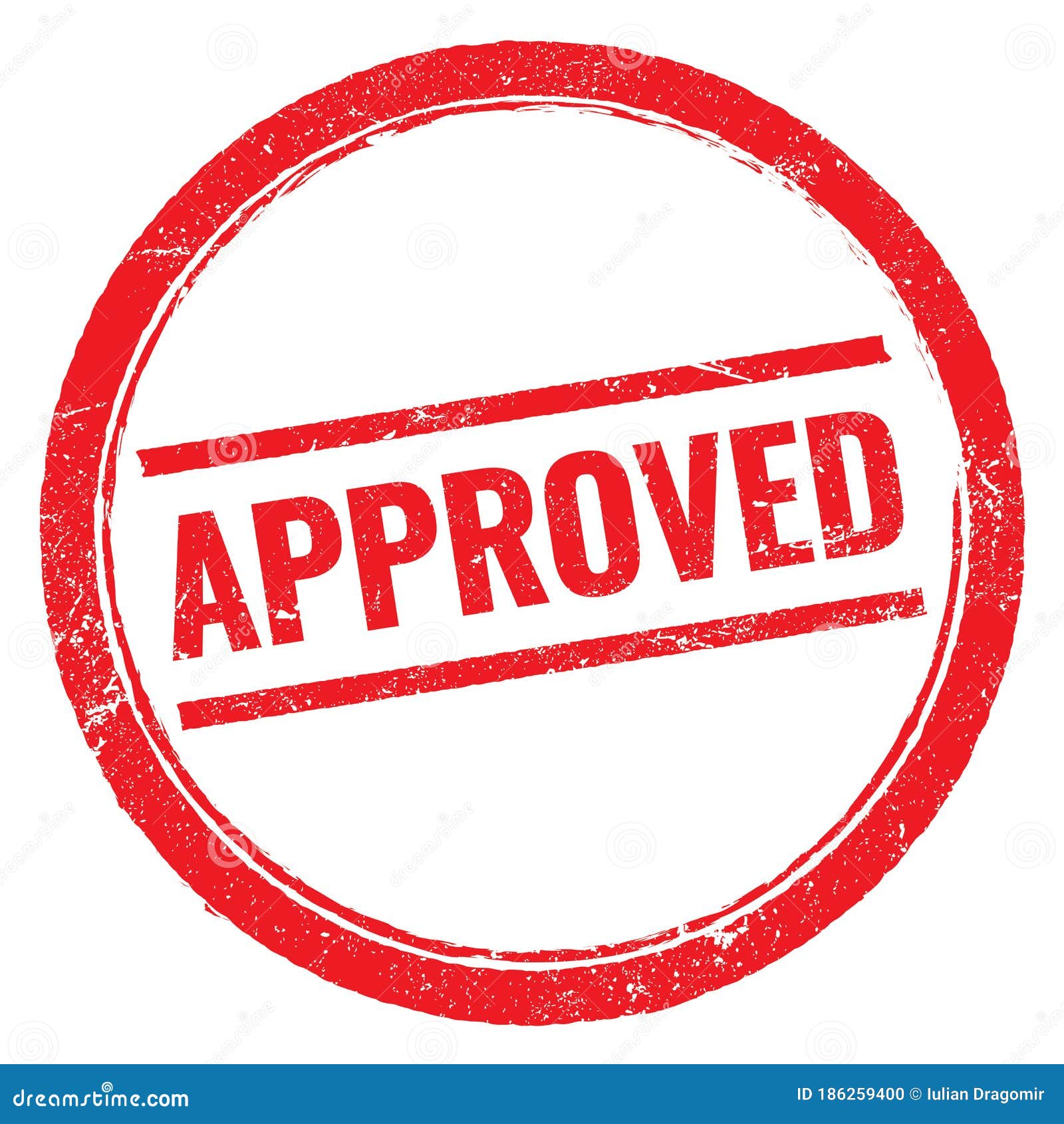 APPROVED red round stamp stock illustration. Illustration of button ...