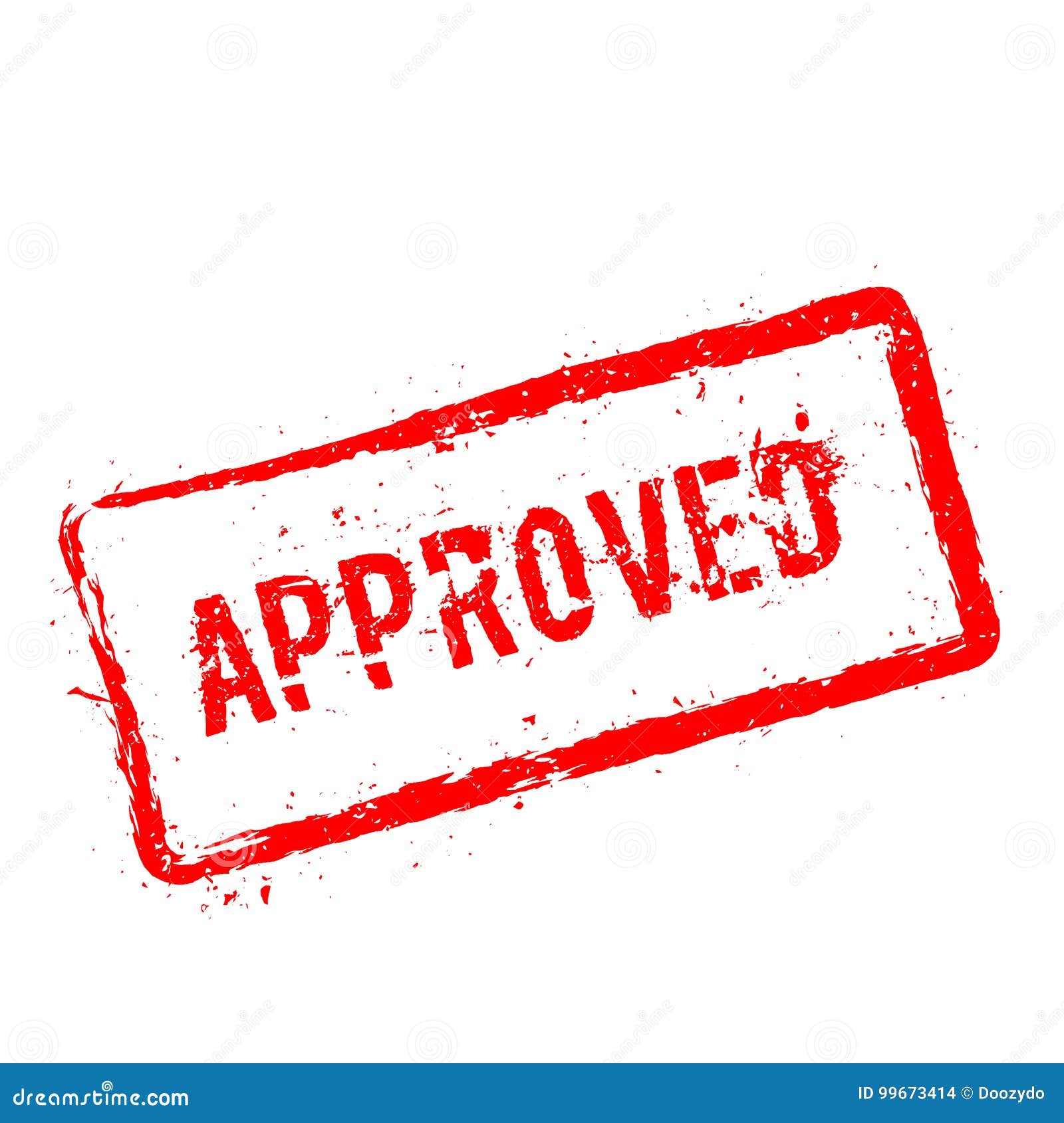 Approved Red Rubber Stamp Isolated on White. Stock Vector ...