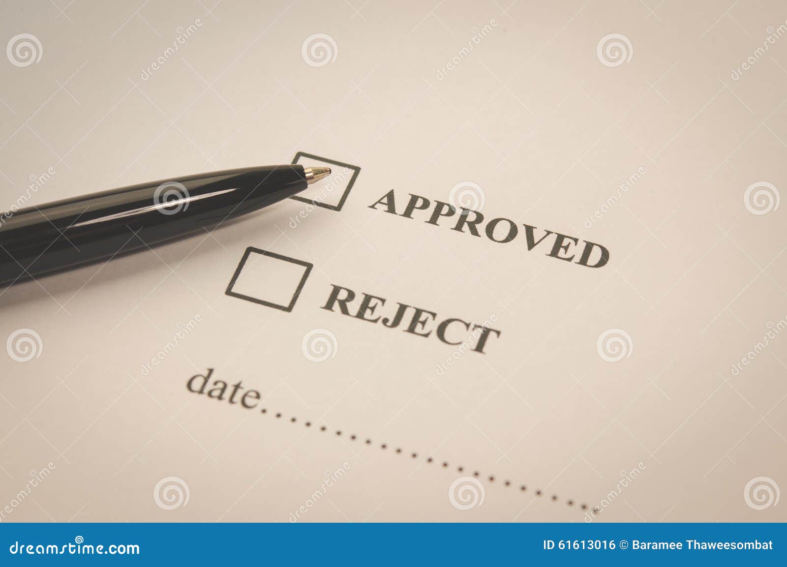 Approved and Reject Checked Stock Photo - Image of data, evaluate: 61613016