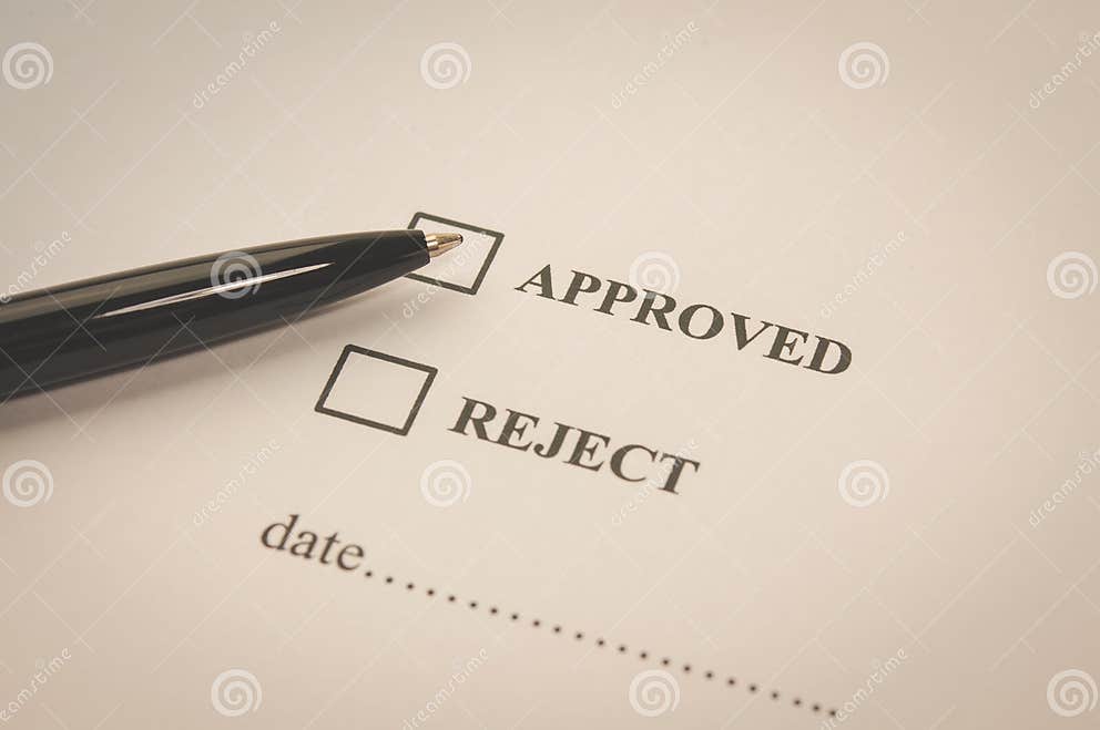 Approved and Reject Checked Stock Photo - Image of data, evaluate: 61613016
