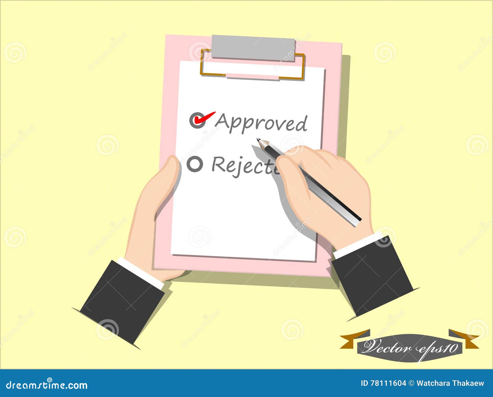 Approved or Rejected Check List Concept Stock Vector - Illustration of ...