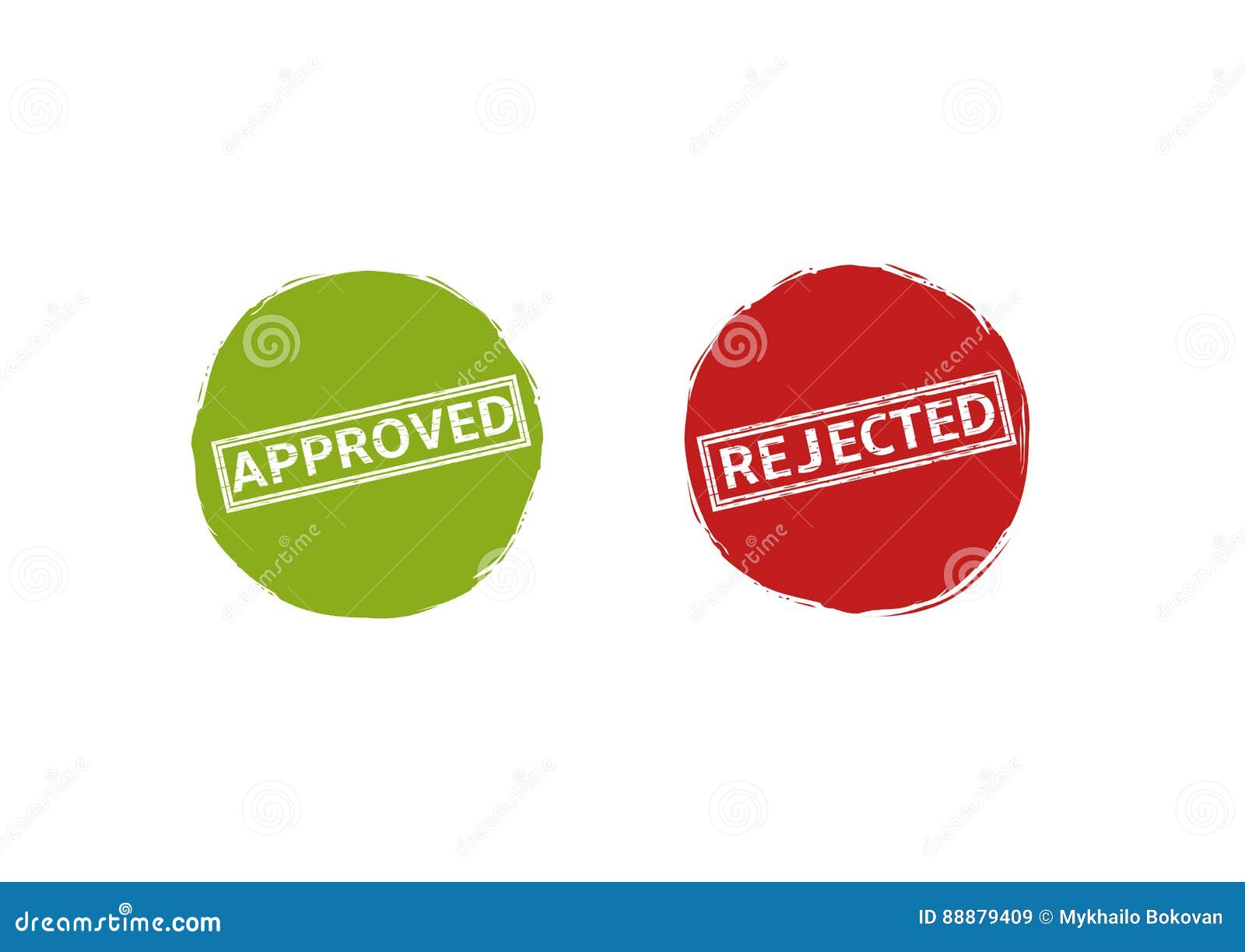 Approved and Rejected Labels Stock Vector - Illustration of agreement ...