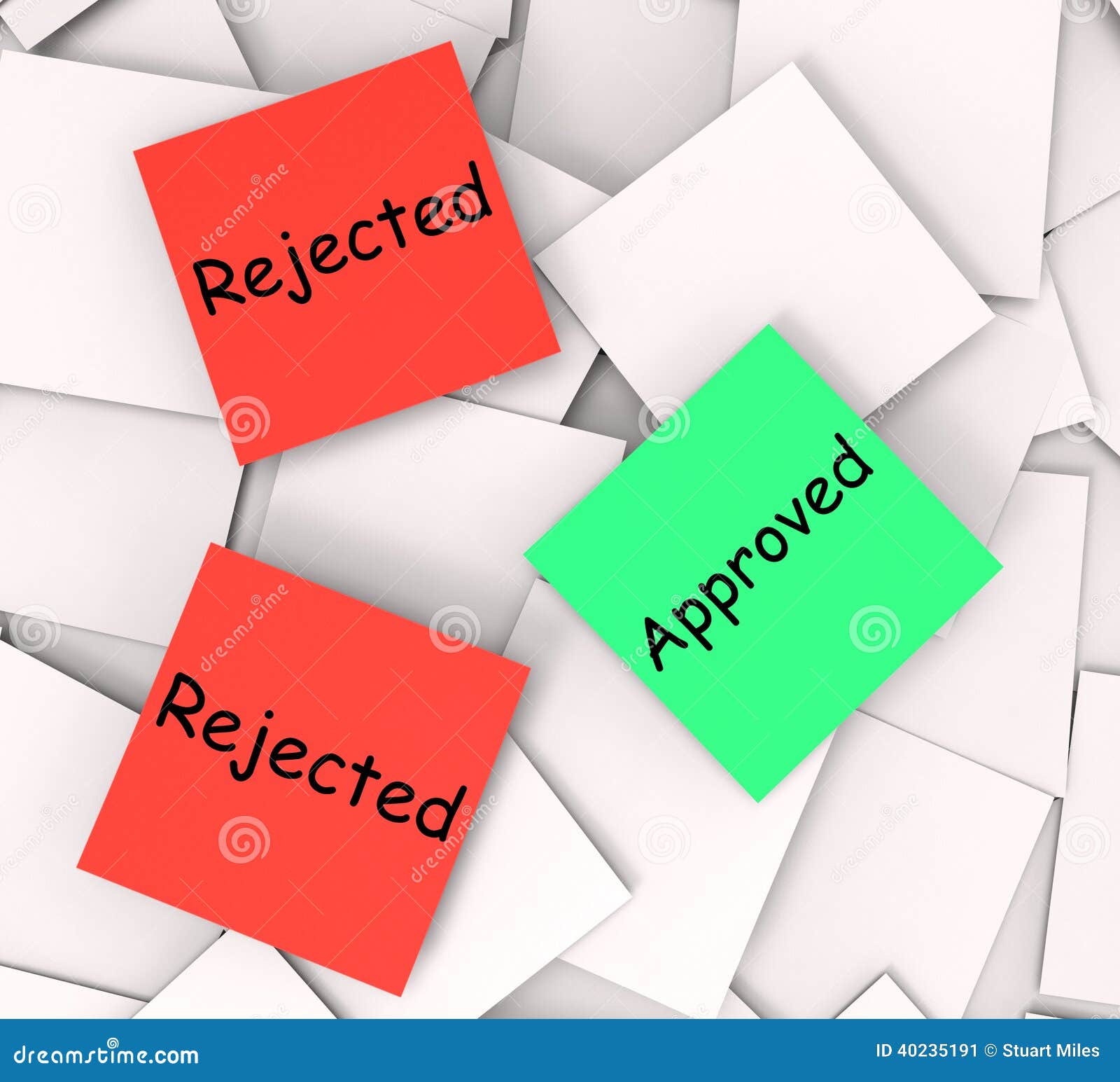 Approved Rejected Word Blocks Royalty-Free Stock Image | CartoonDealer ...