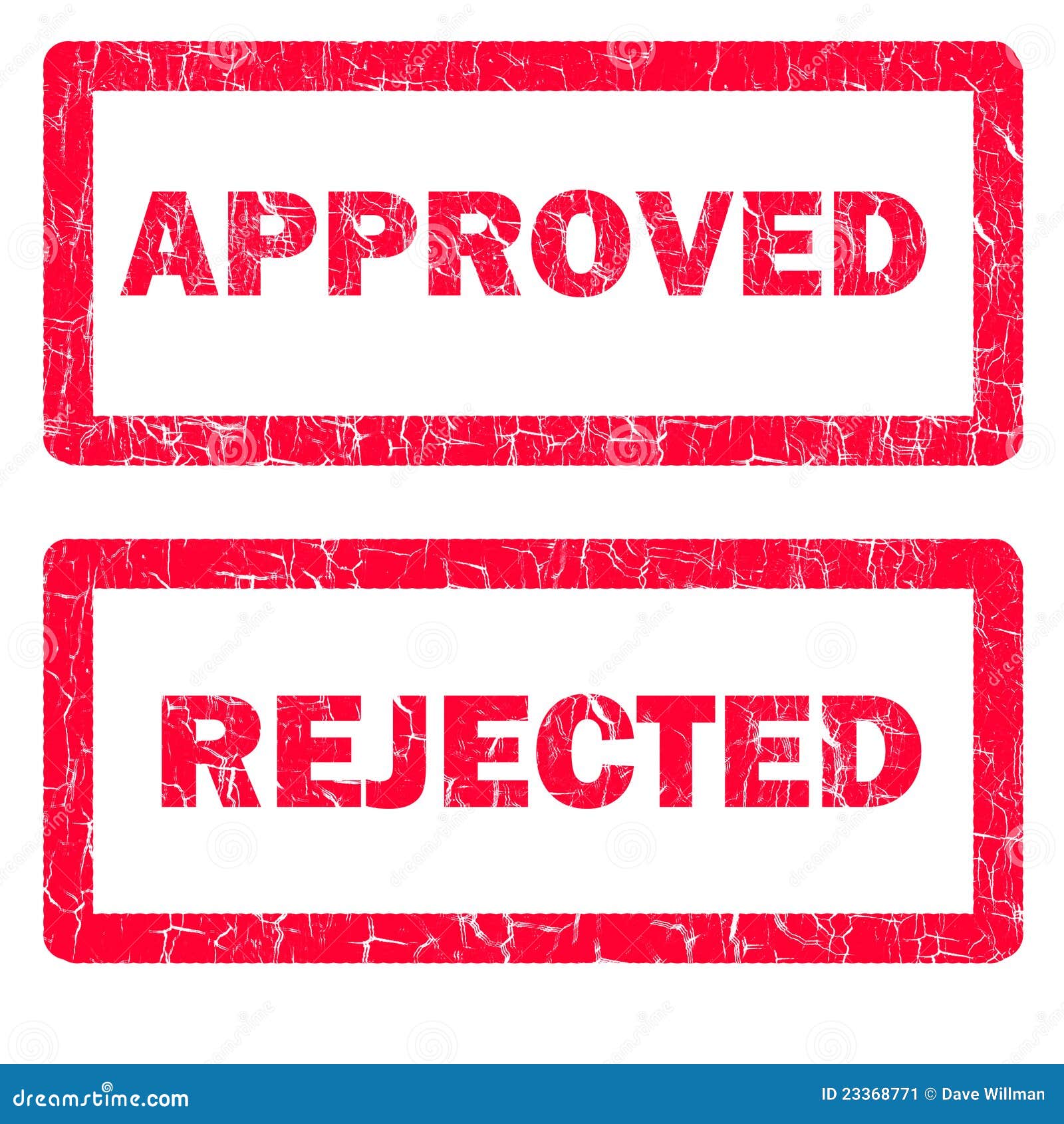 Approved and Rejected Rubber Stamps Isolated Stock Illustration ...