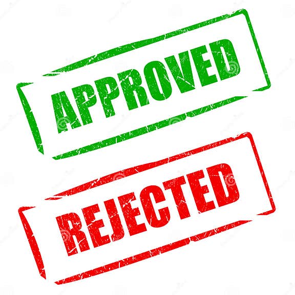 Approved rejected stamp stock illustration. Illustration of imprint ...