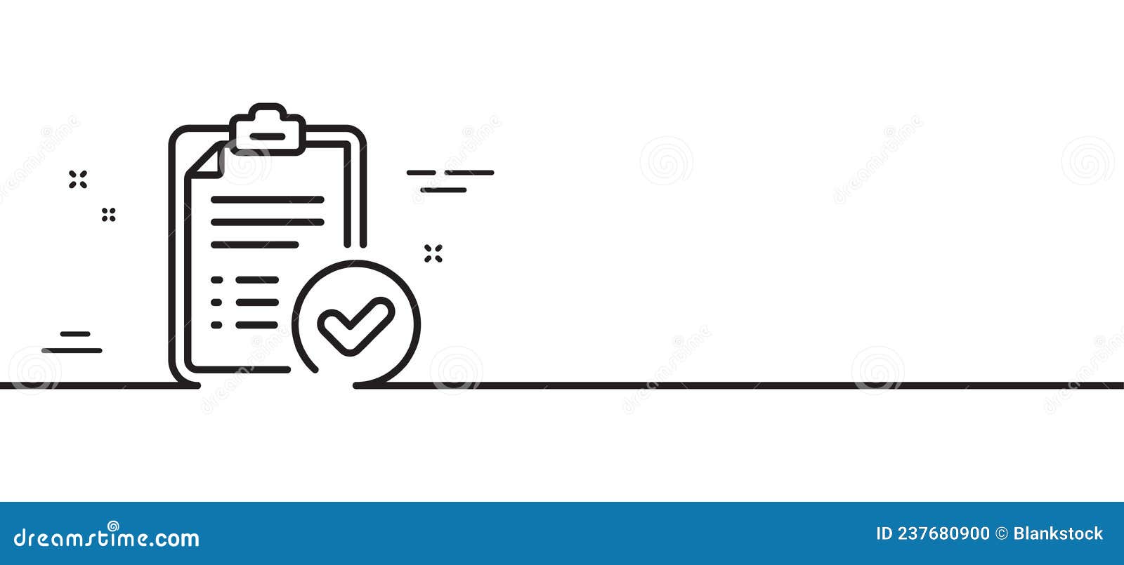 Approved Report Line Icon. Accepted Document Sign. Minimal Line Pattern ...