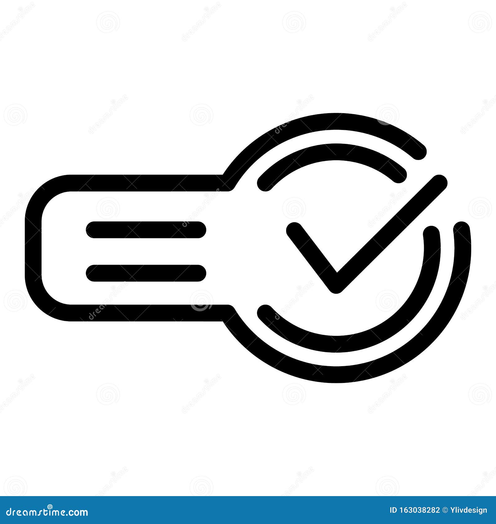 Approved Request Icon, Outline Style Stock Vector - Illustration of ...