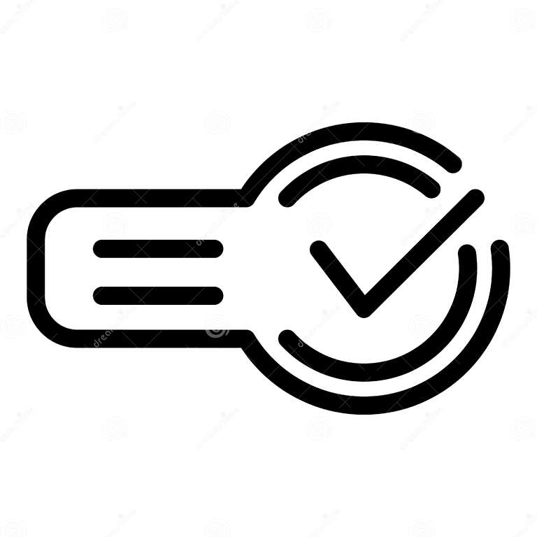 Approved Request Icon, Outline Style Stock Vector - Illustration of ...