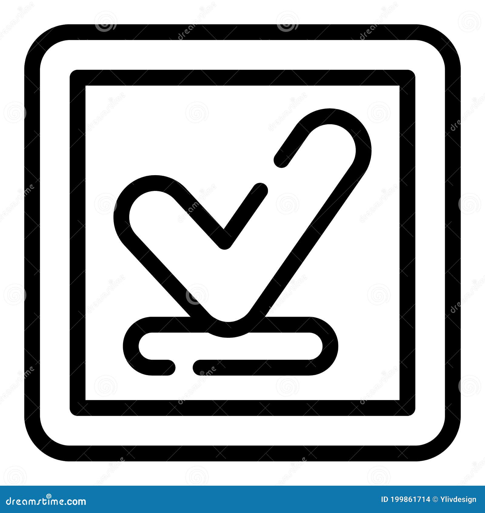 Approved Request Icon, Outline Style Stock Vector - Illustration of ...