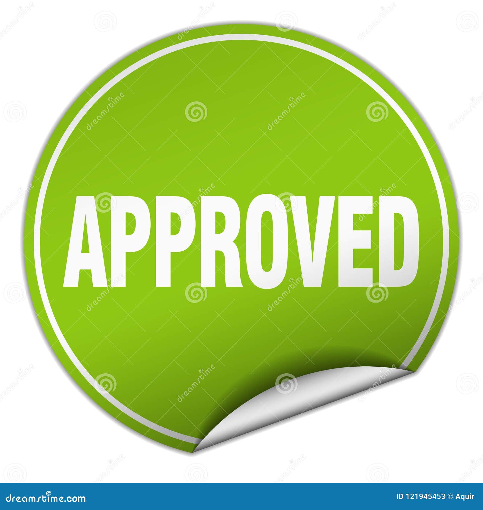 Approved sticker stock vector. Illustration of approved - 121945453