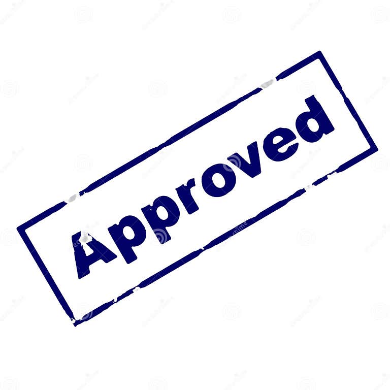 Approved Rubber ink stamp stock illustration. Illustration of endorse ...