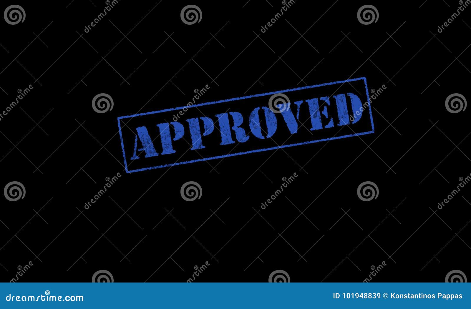 Approved Rubber Stamp on a Black Background Stock Illustration ...