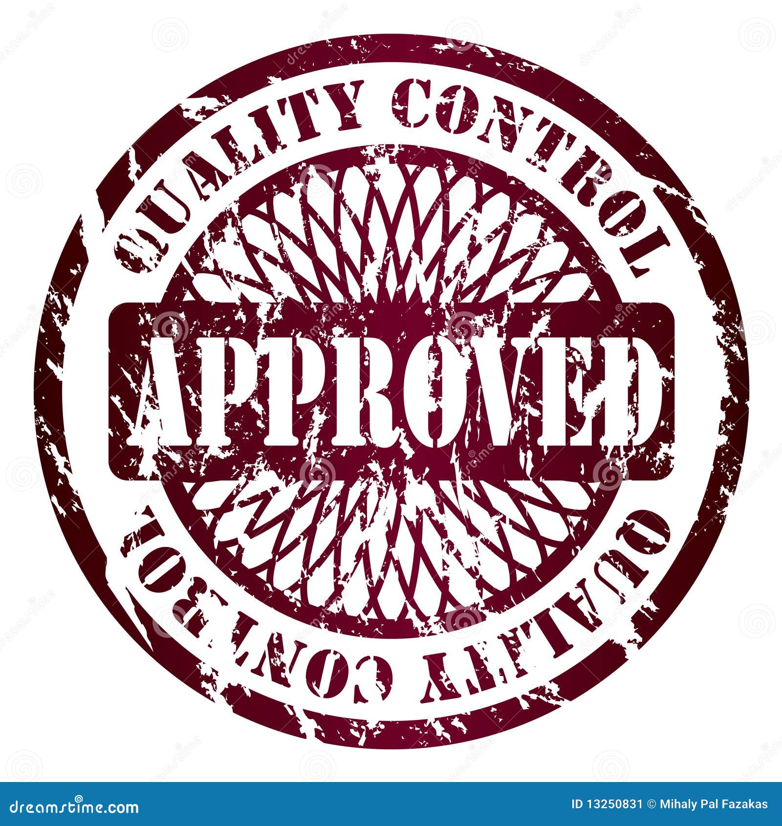 Approved Seal Stamp Sign. Vector Rubber Round Permission Symbol For ...