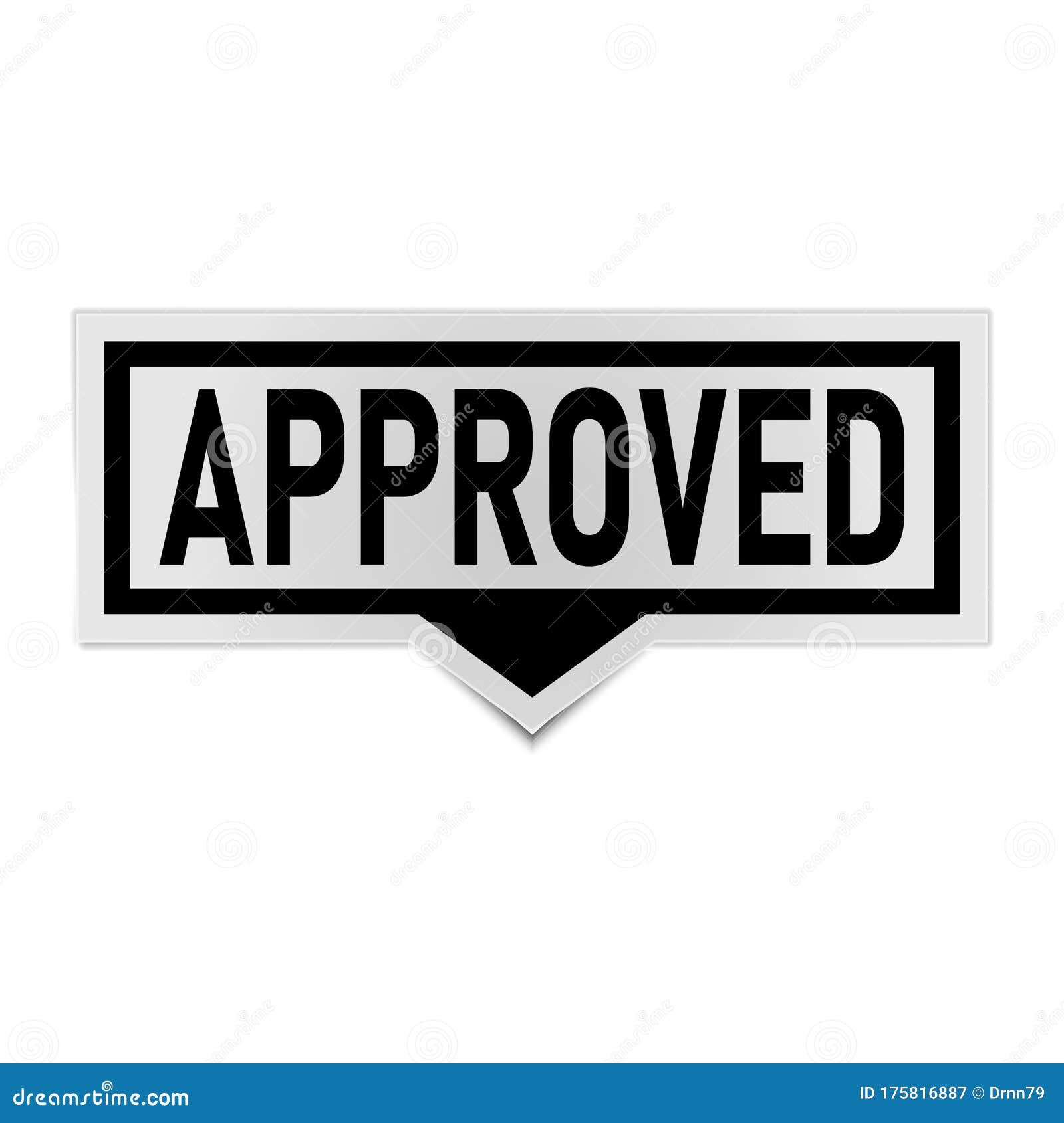 Approved Sign. Approved Rounded Black Sticker. Approved Speech Bubble ...