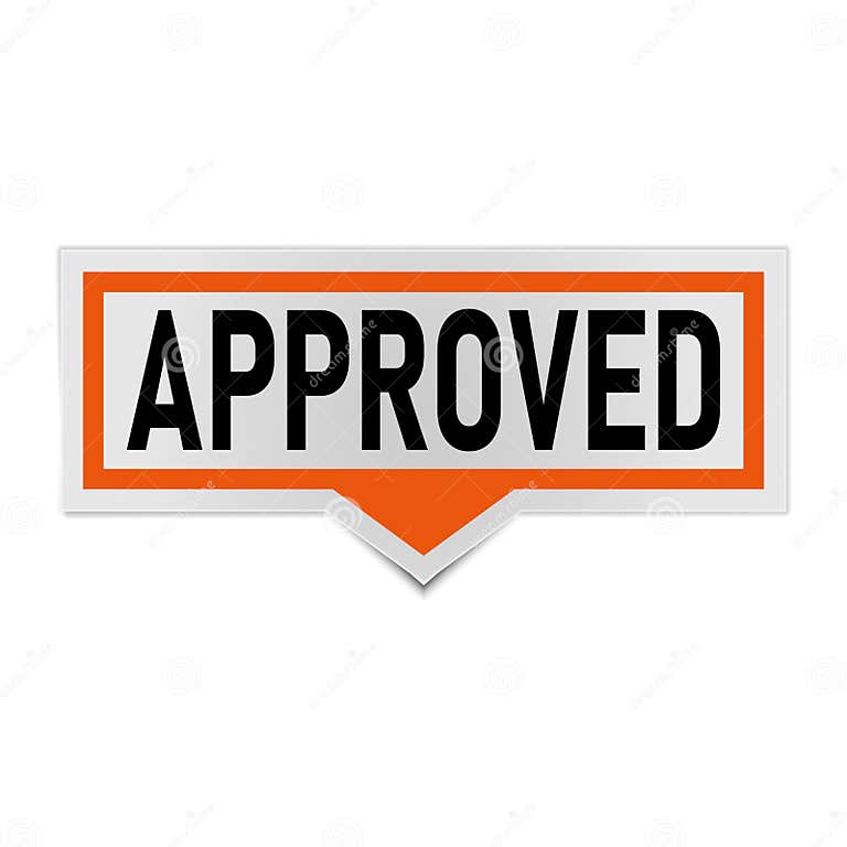 Approved Sign. Approved Rounded Sticker Approved Speech Bubble Stock ...